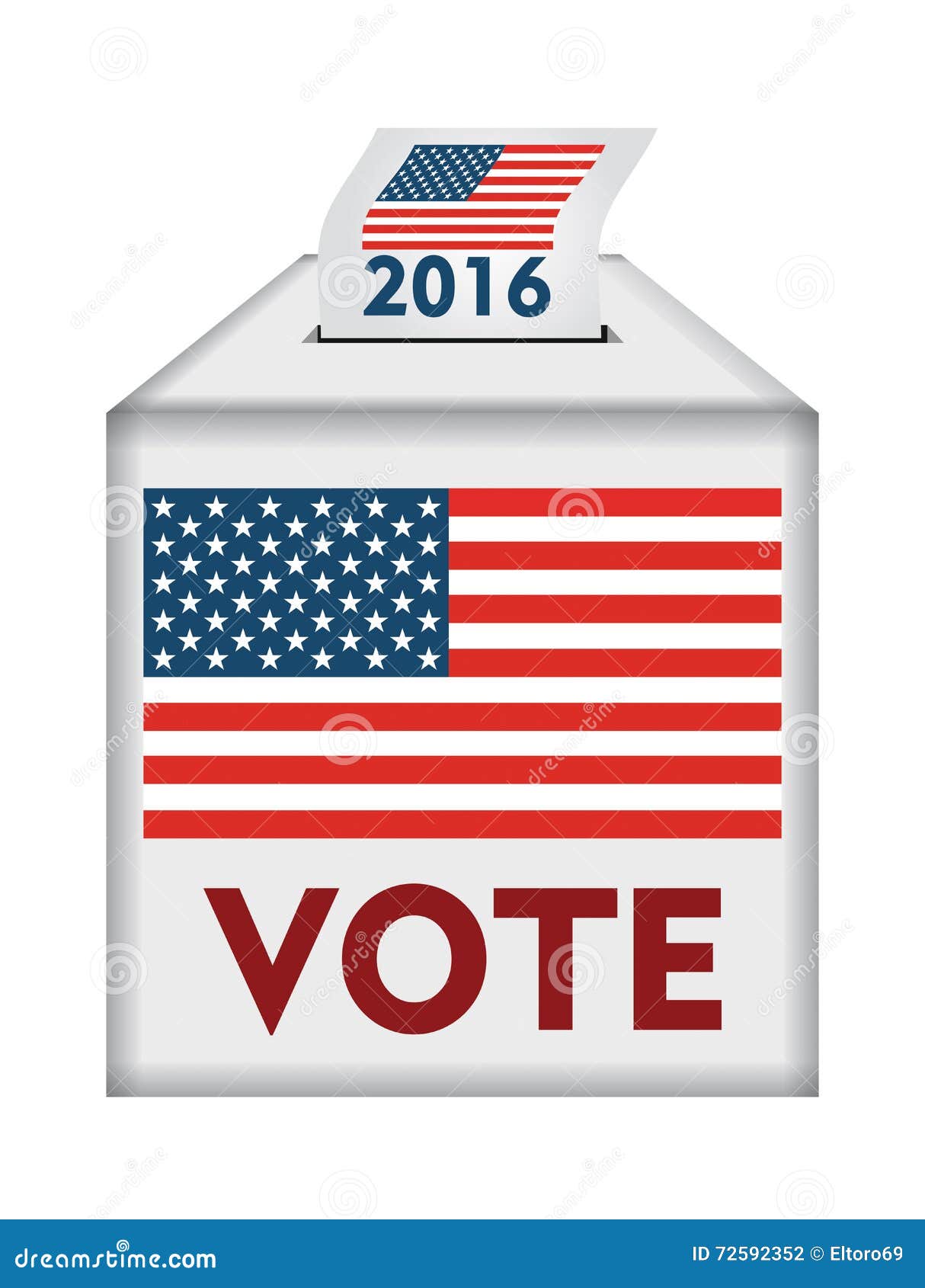 Voting Concept, with American Flag Stock Vector - Illustration of ...