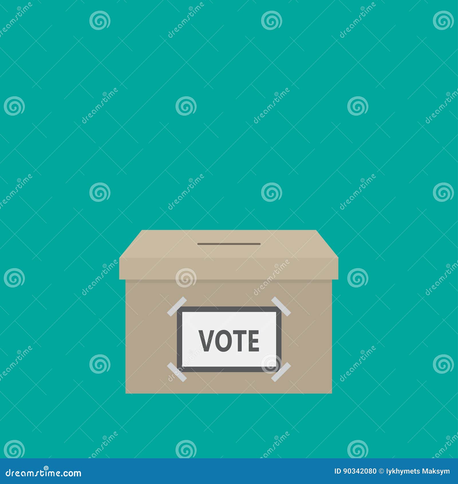Voting Concept on Blue Background Stock Vector - Illustration of icon ...