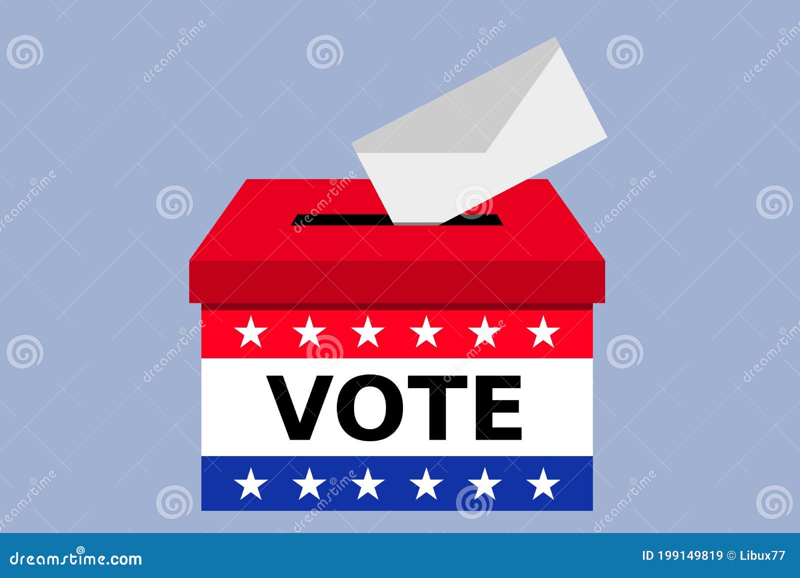 Voting Concept Envelope Inserted in Ballot Box or Urn Vector Isolated ...