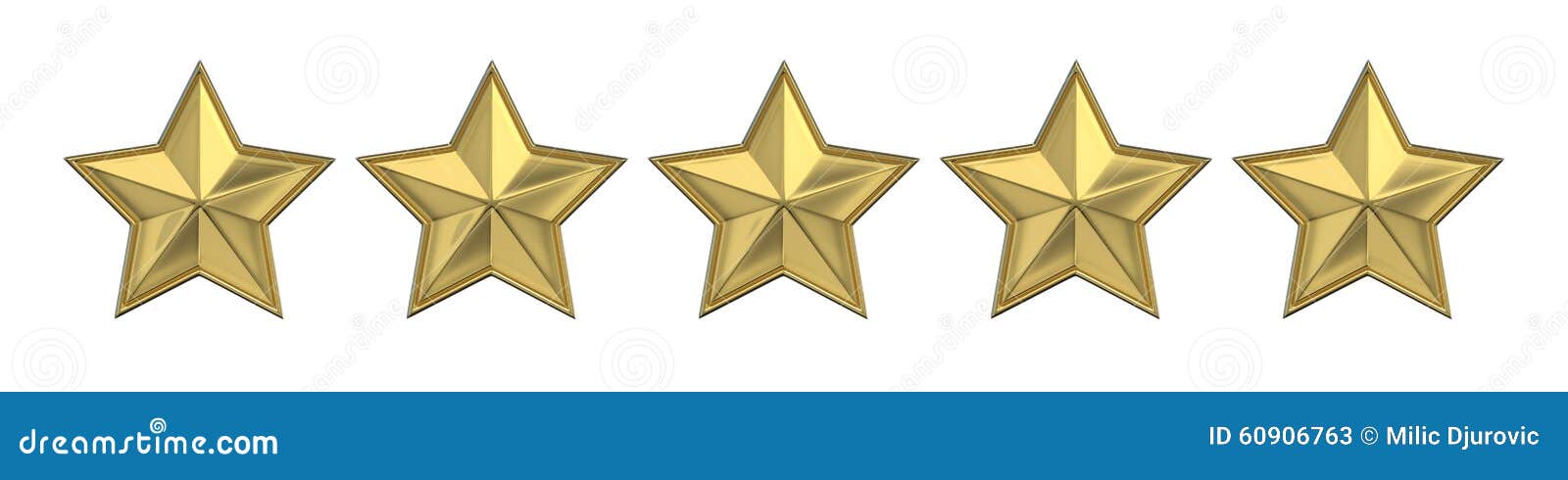 Voting Concept. Rating Five Golden Star Stock Illustration ...