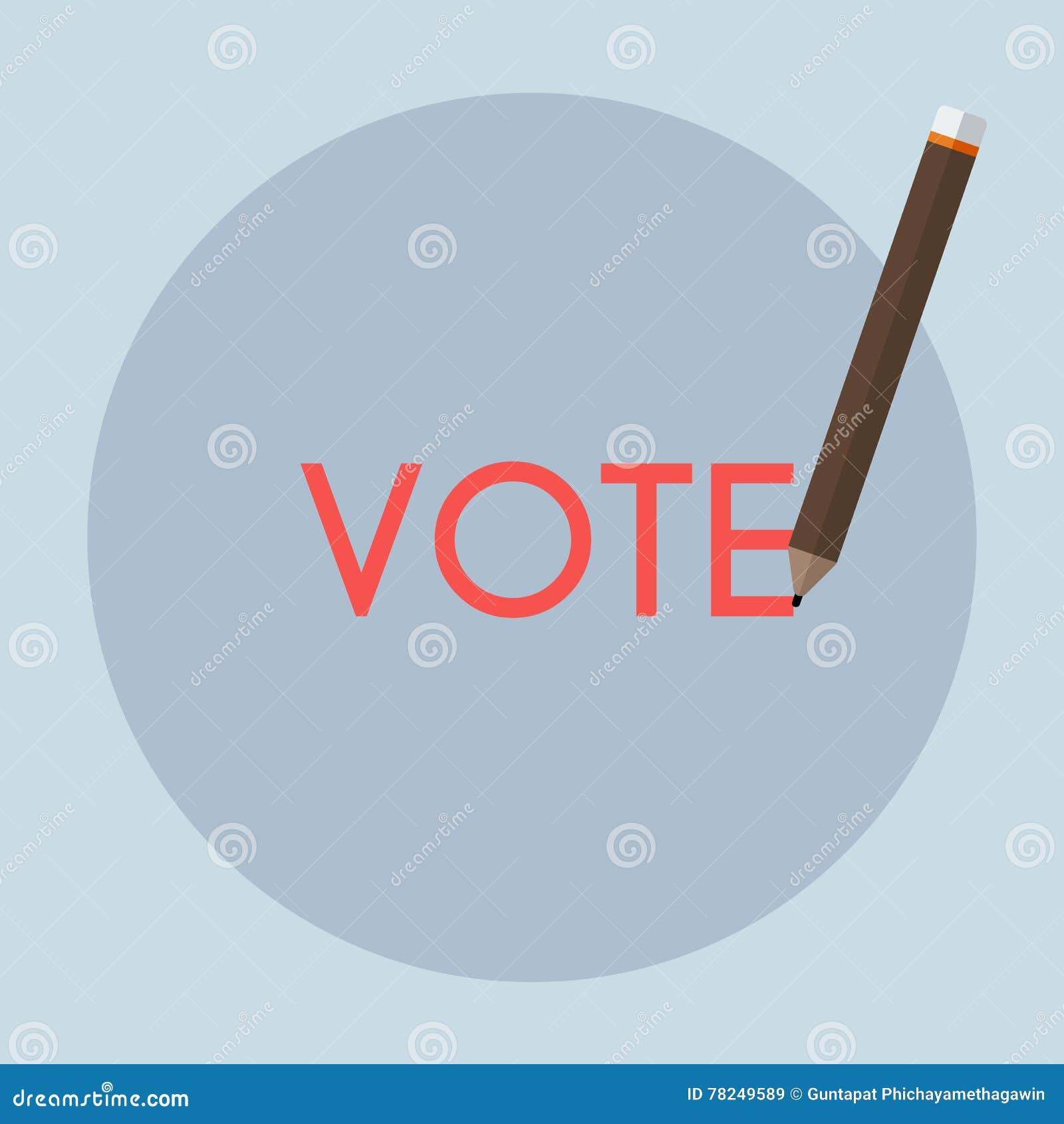 Voting Concept - Vote Handwriting Stock Illustration - Illustration of ...