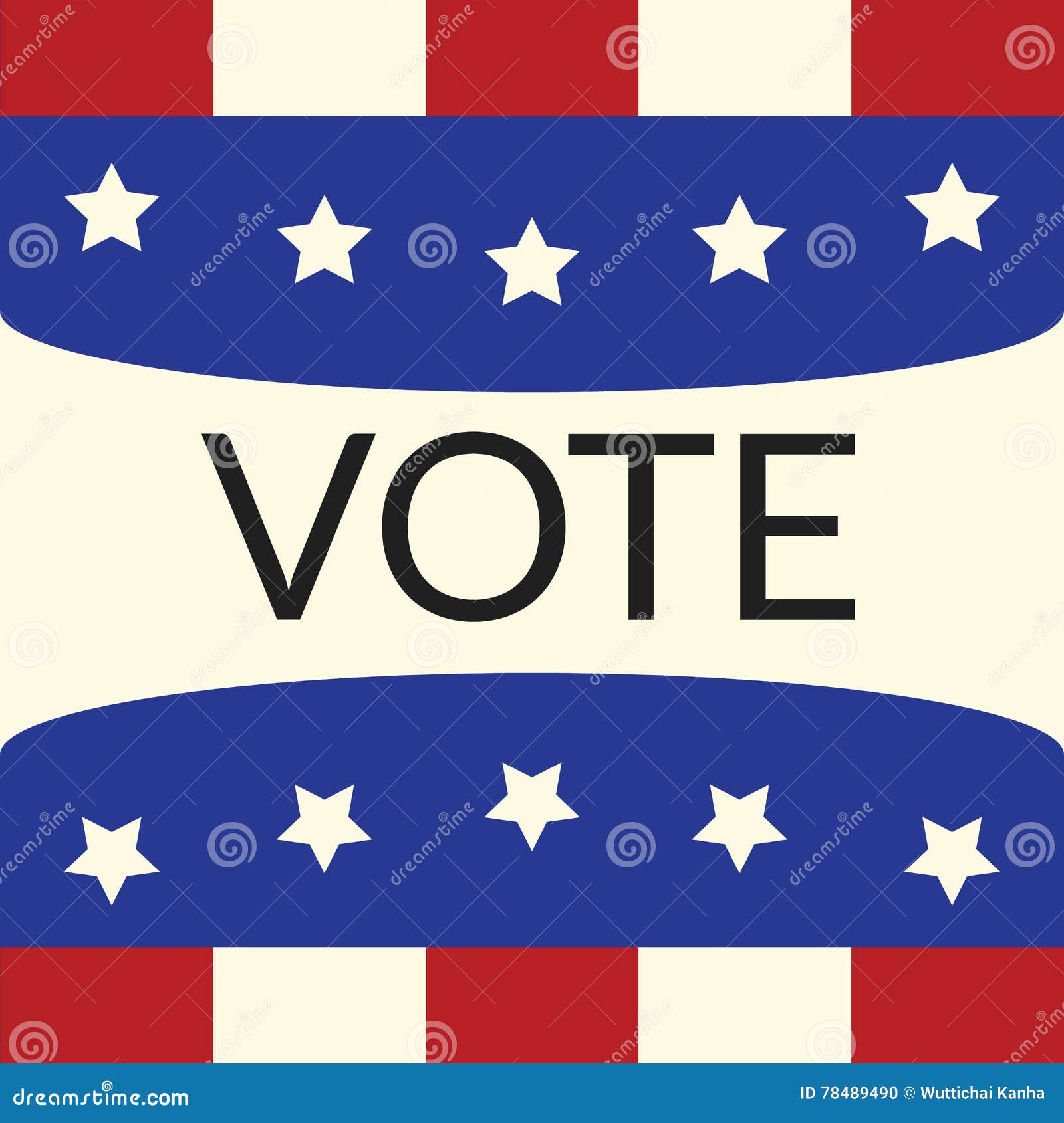 Voting Concept by Vote of Style Flag Usa Stock Vector - Illustration of ...