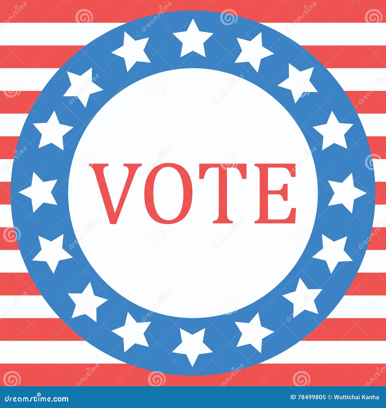 Voting Concept by Vote of Style Flag Usa Stock Vector - Illustration of ...