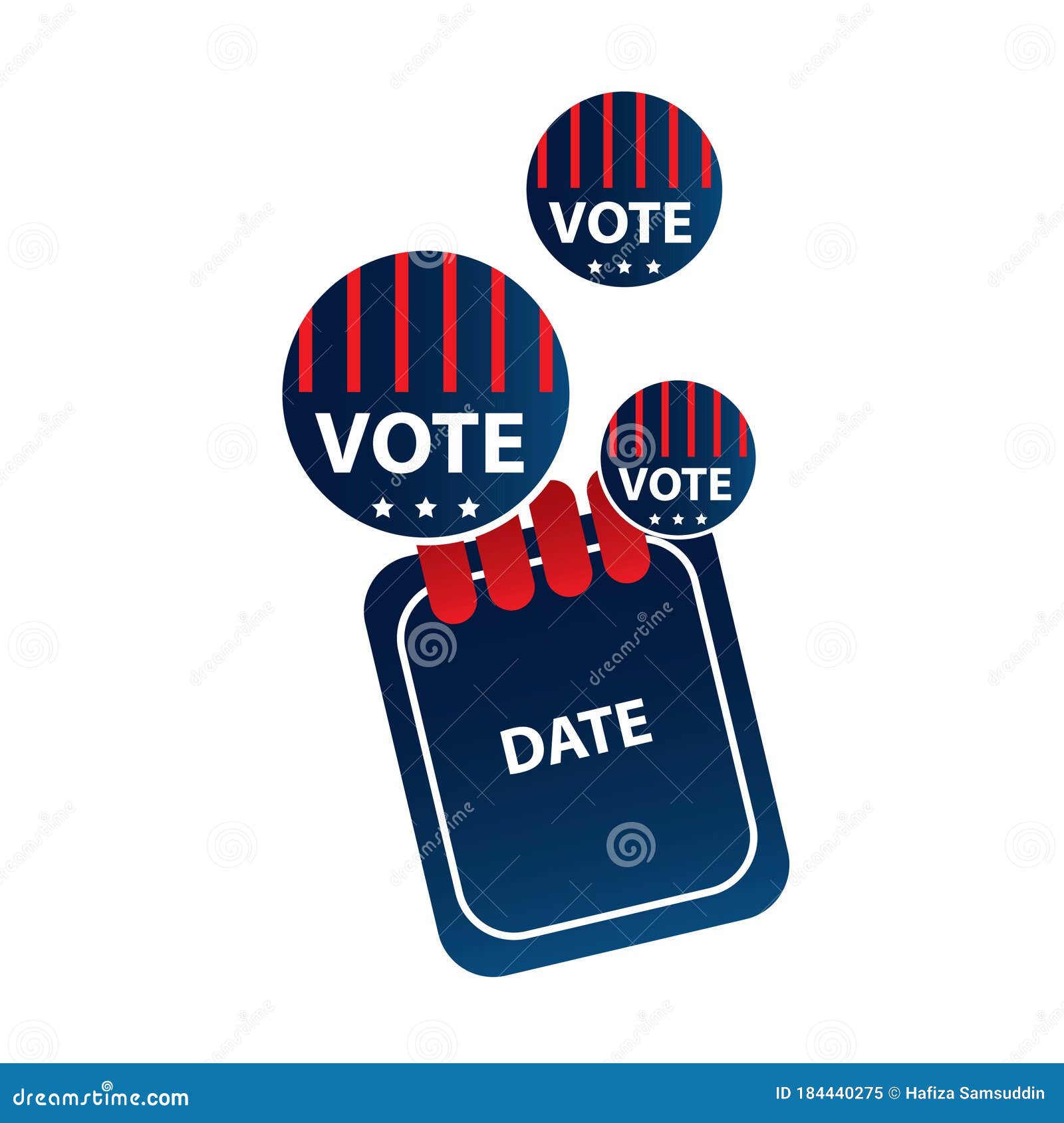 A Voting Date Illustration. Stock Illustration - Illustration of voting ...