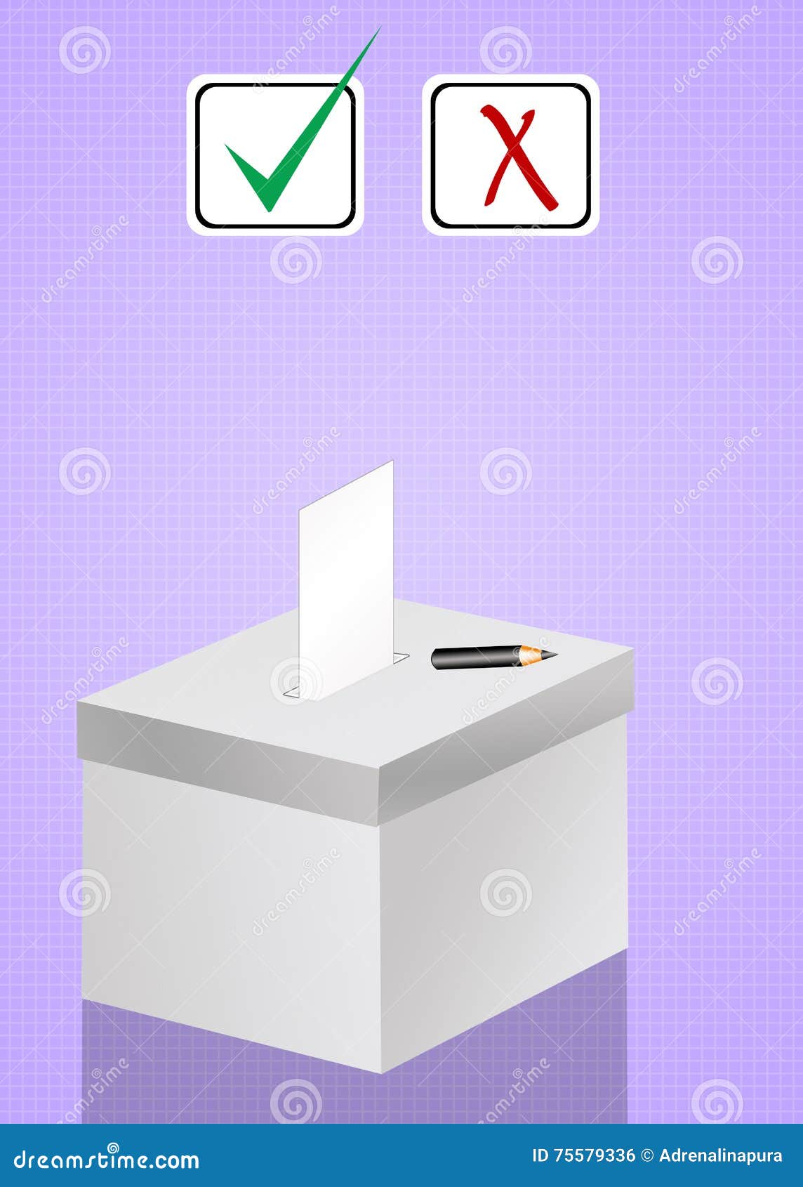 Voting election box stock illustration. Illustration of concept - 75579336