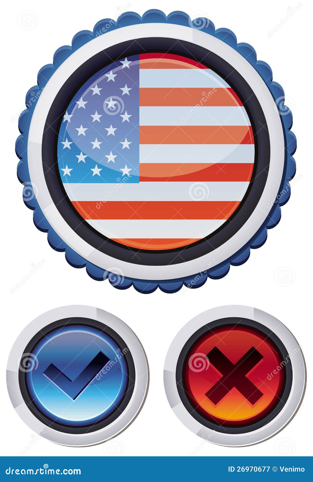 Voting and Election Design Elements Stock Vector - Illustration of ...