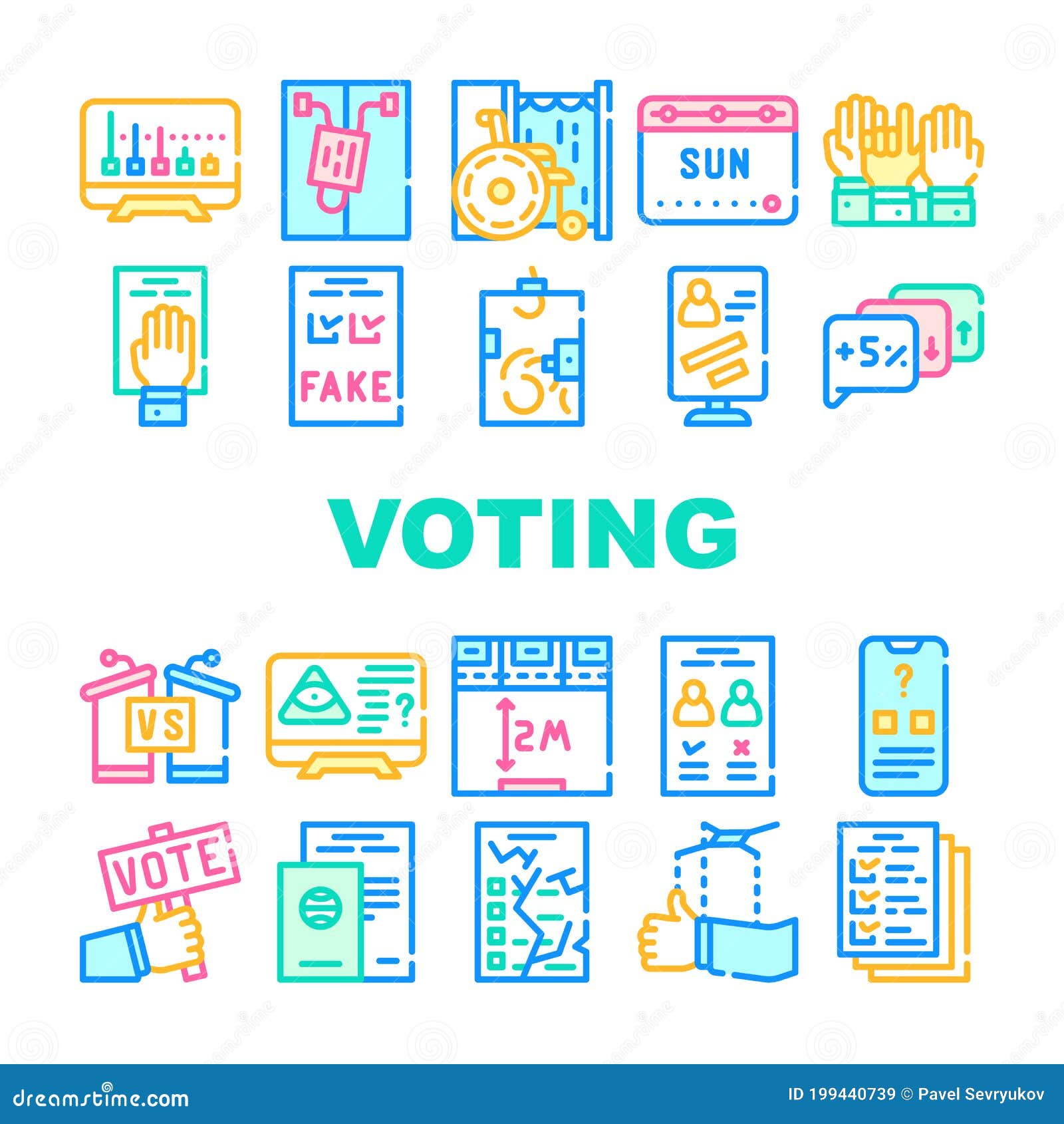 Exit Polls Growing And Falling Icon Doodle Illustration | CartoonDealer ...
