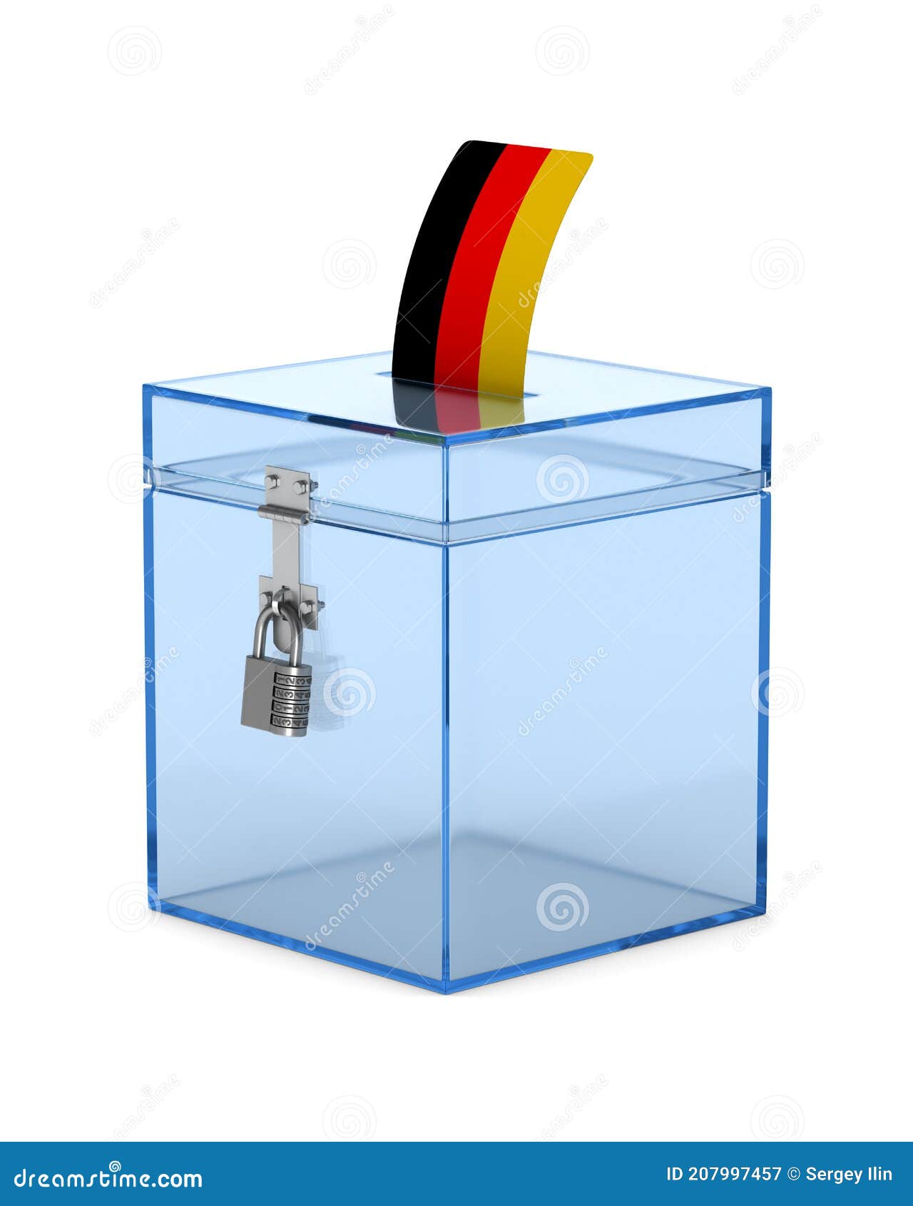 Voting in Germany on White Background. Isolated 3D Illustration Stock ...
