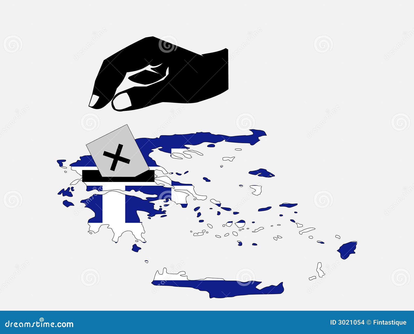 Voting in Greek election stock vector. Illustration of ballot - 3021054