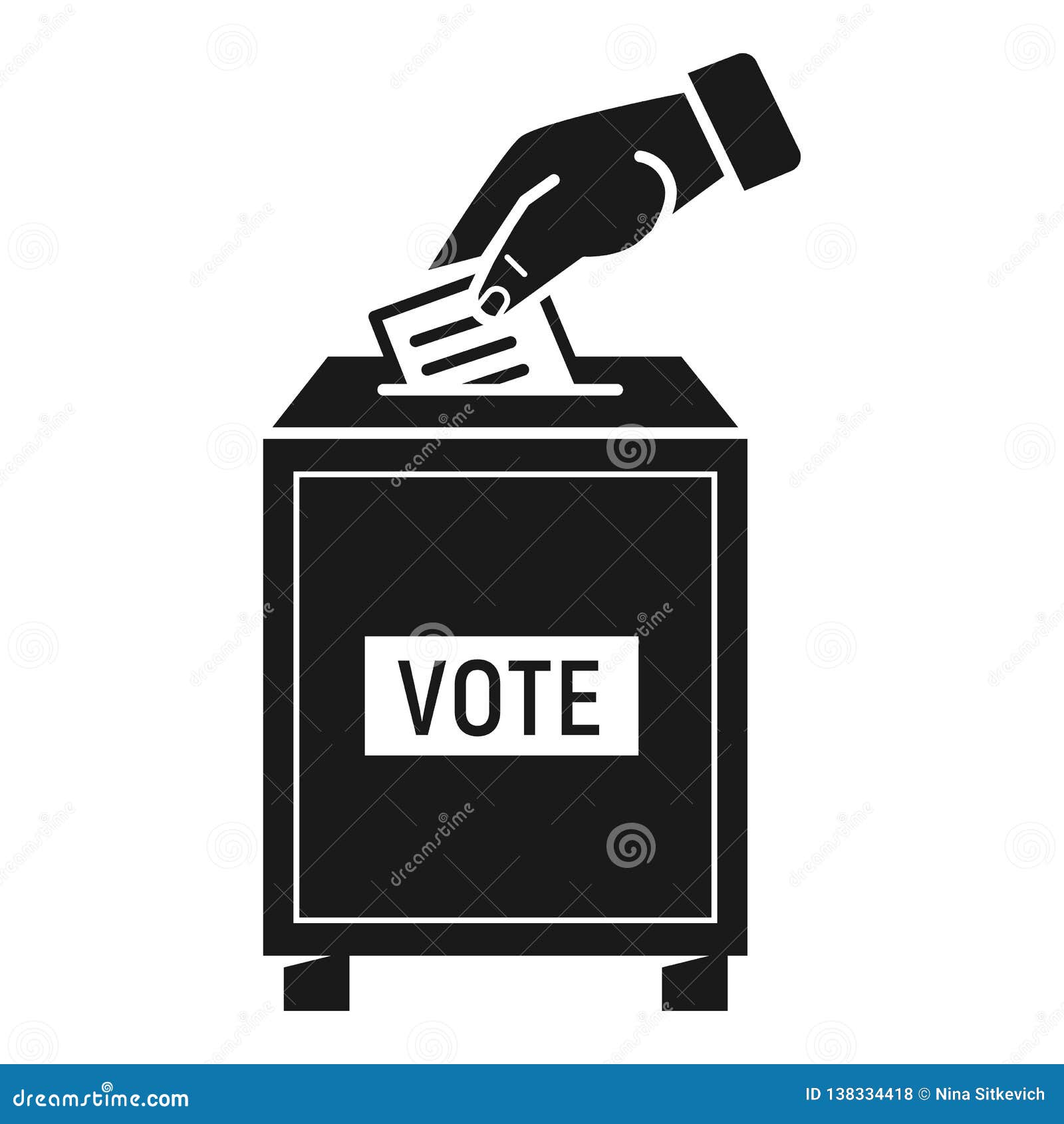 Voting Hand Icon, Simple Style Stock Vector - Illustration of paper ...