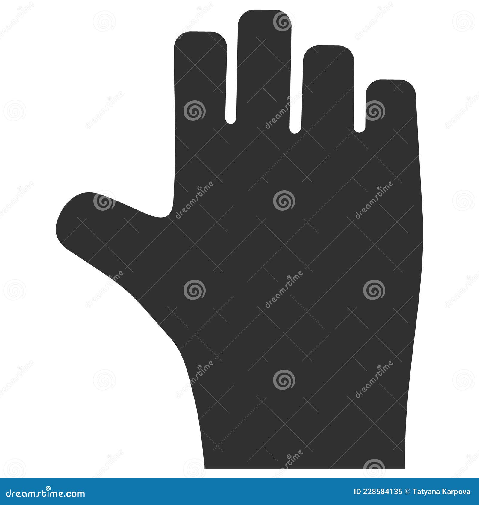 Voting Hand Vector Icon Flat Illustration Stock Vector - Illustration ...