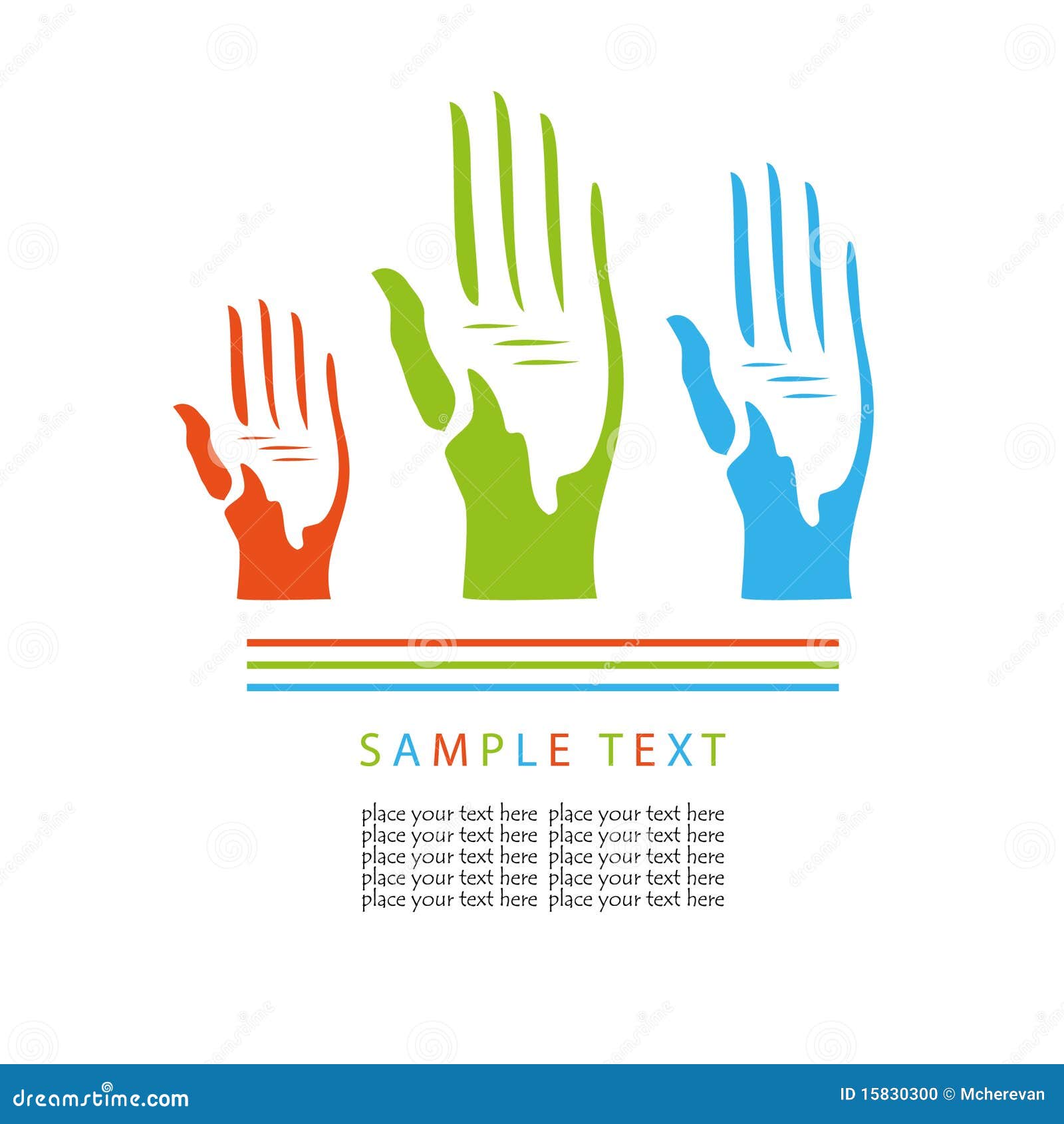 Voting hands stock vector. Illustration of diversity - 15830300