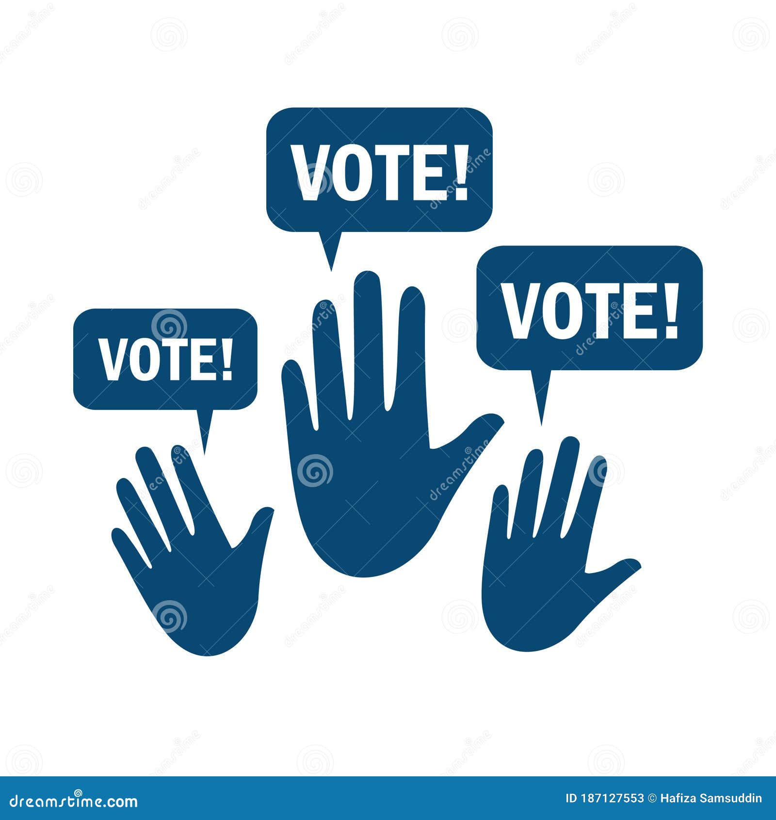 Voting Hands. Vector Illustration Decorative Design Stock Vector ...