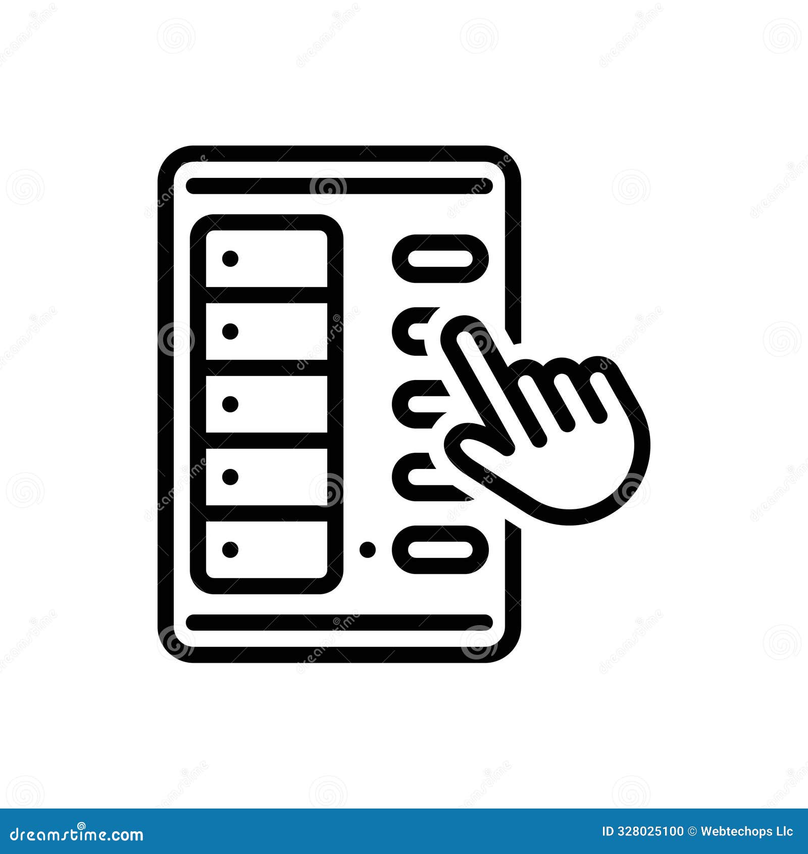 Black Line Icon for Voting, Election and Vote Stock Illustration ...