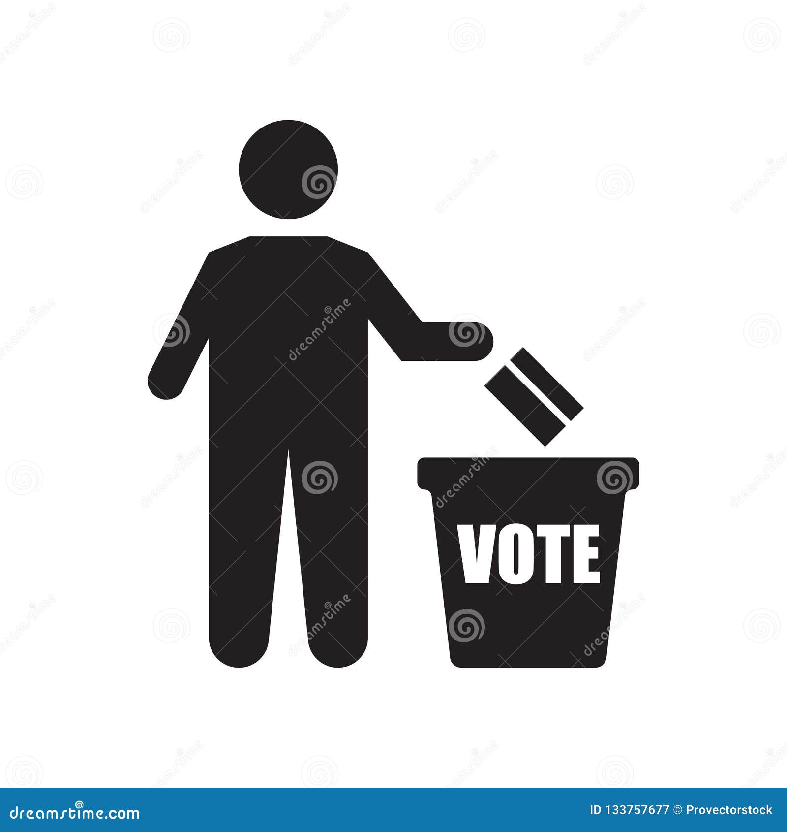 Voting Icon Vector Sign and Symbol Isolated on White Background, Voting ...