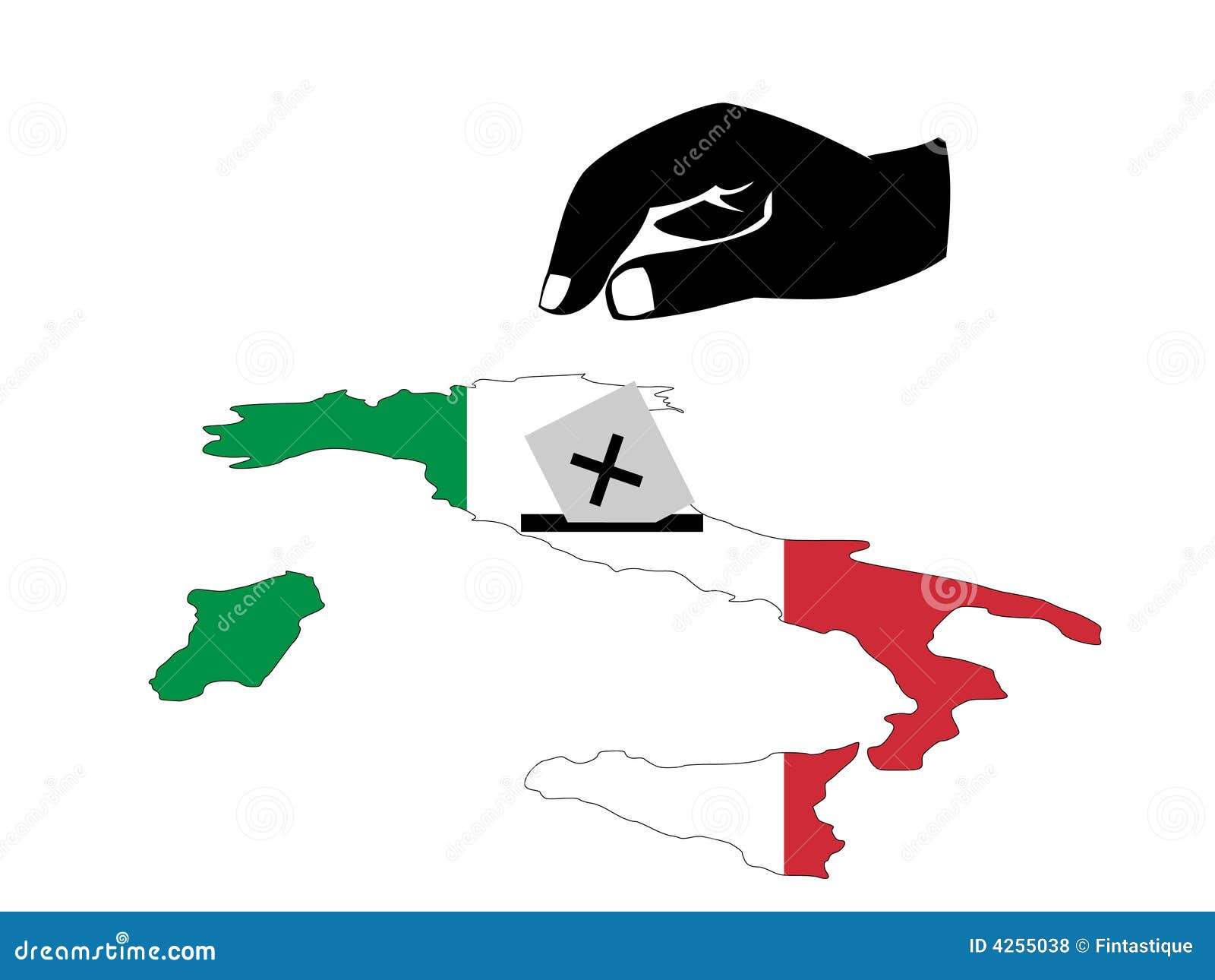 Voting in Italian election stock vector. Illustration of text - 4255038