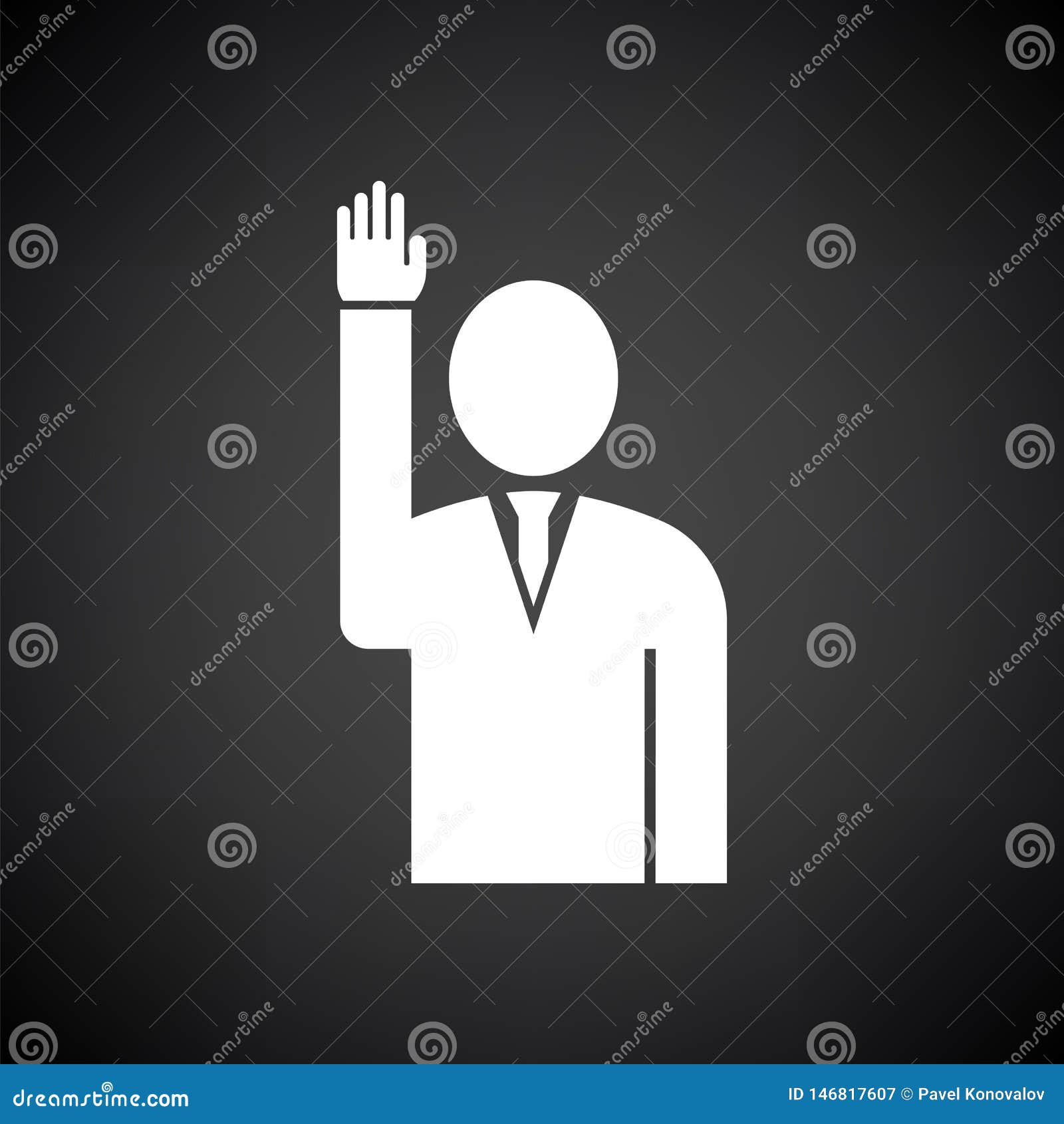 Voting Man Icon stock vector. Illustration of female - 146817607