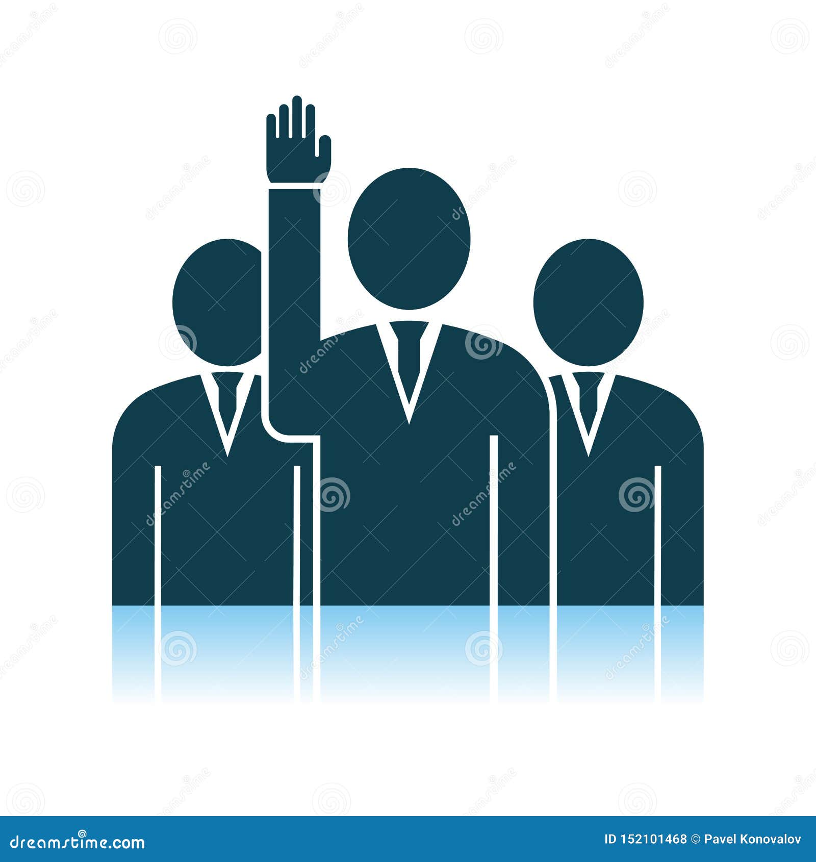 Voting Man with Men Behind Icon Stock Vector - Illustration of business ...