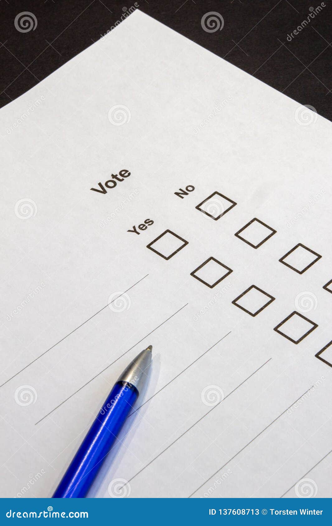 Voting-Multiple Selection Boxes Yes No Stock Image - Image of checkbox ...