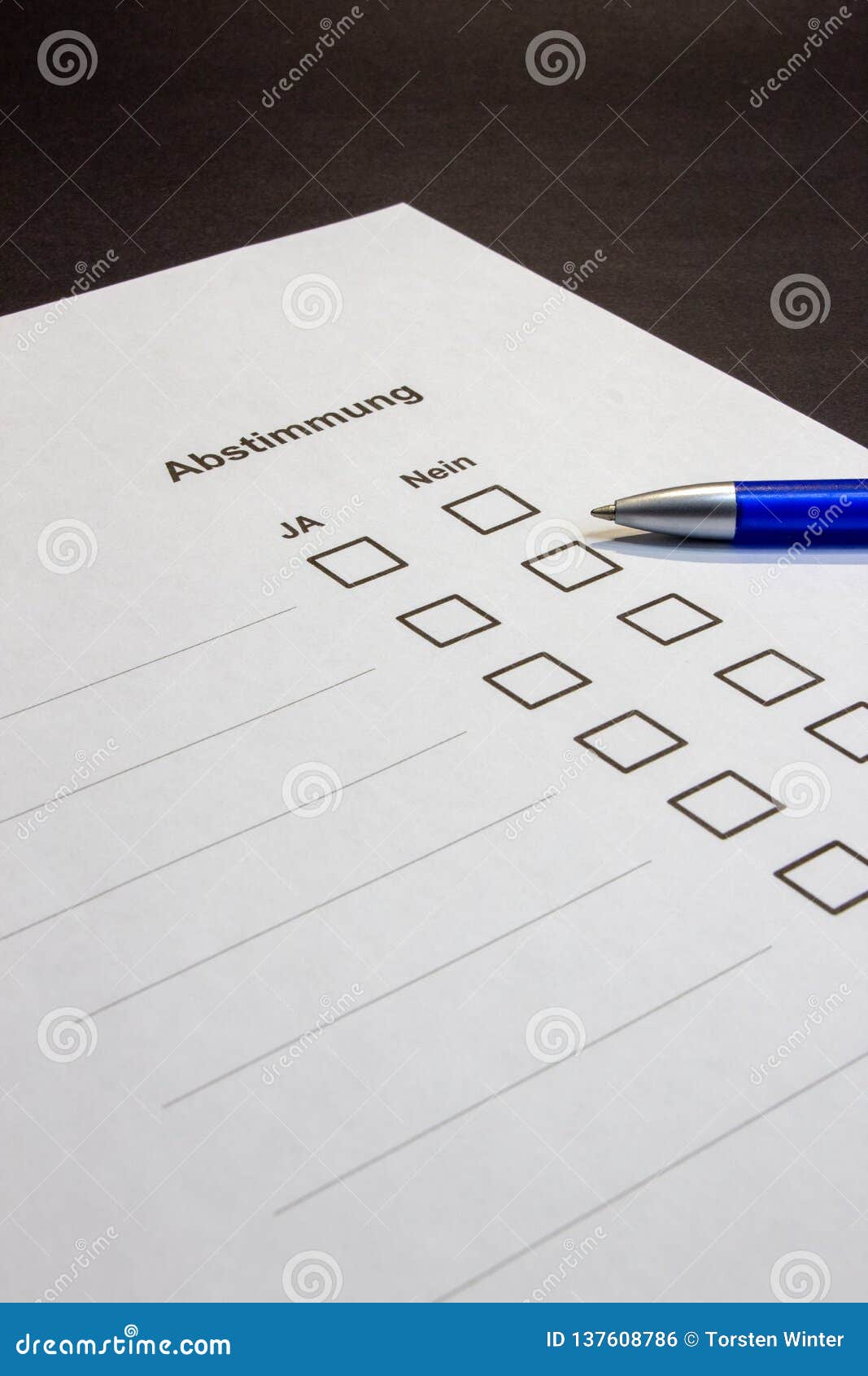Voting-Multiple Selection Boxes Yes No Stock Photo - Image of check ...