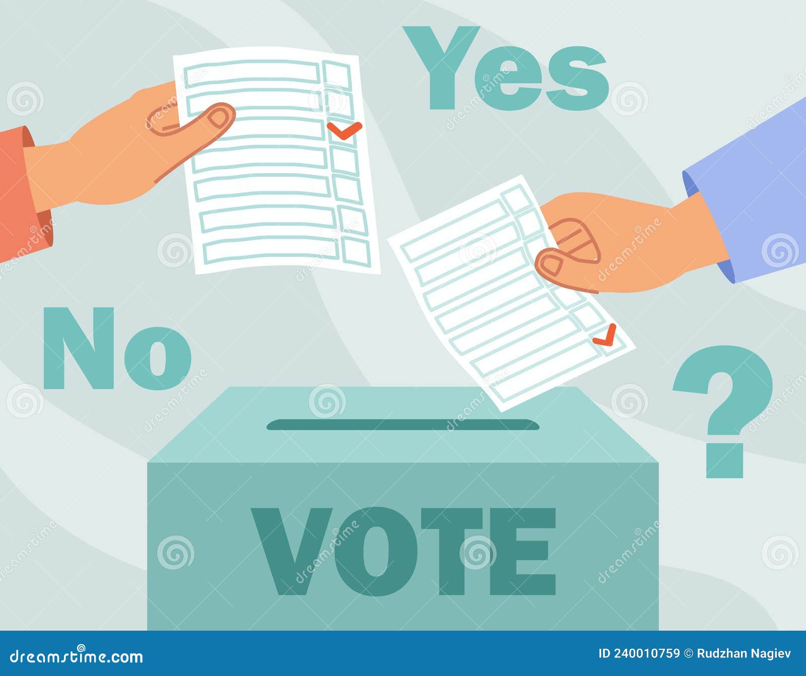 Voting process concept stock vector. Illustration of positive - 240010759