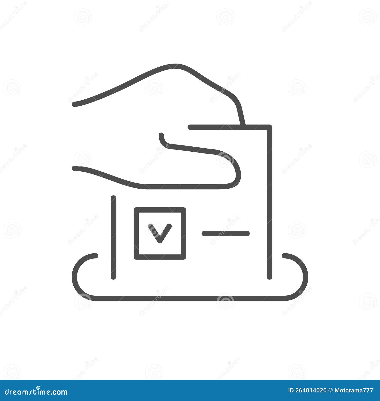 Voting Process Line Outline Icon Stock Vector - Illustration of process ...