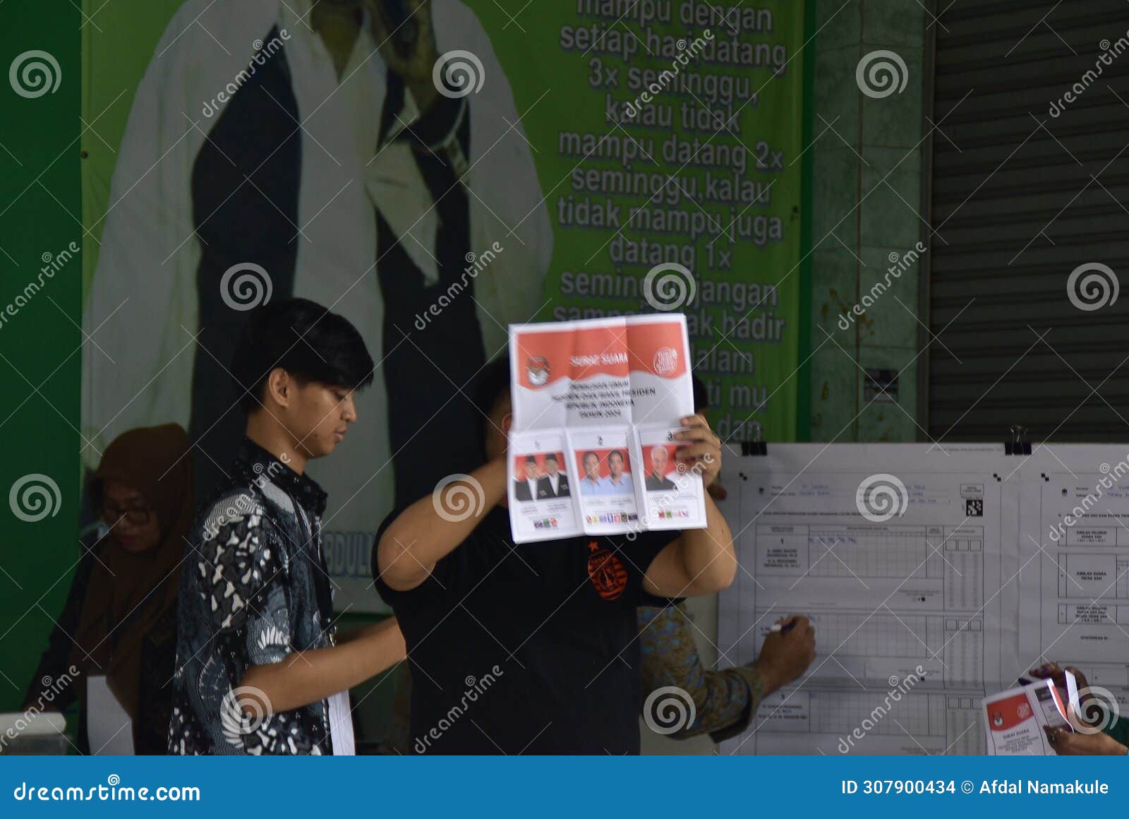 Voting Process at a Number of Polling Stations or TPS in Jakarta in the ...