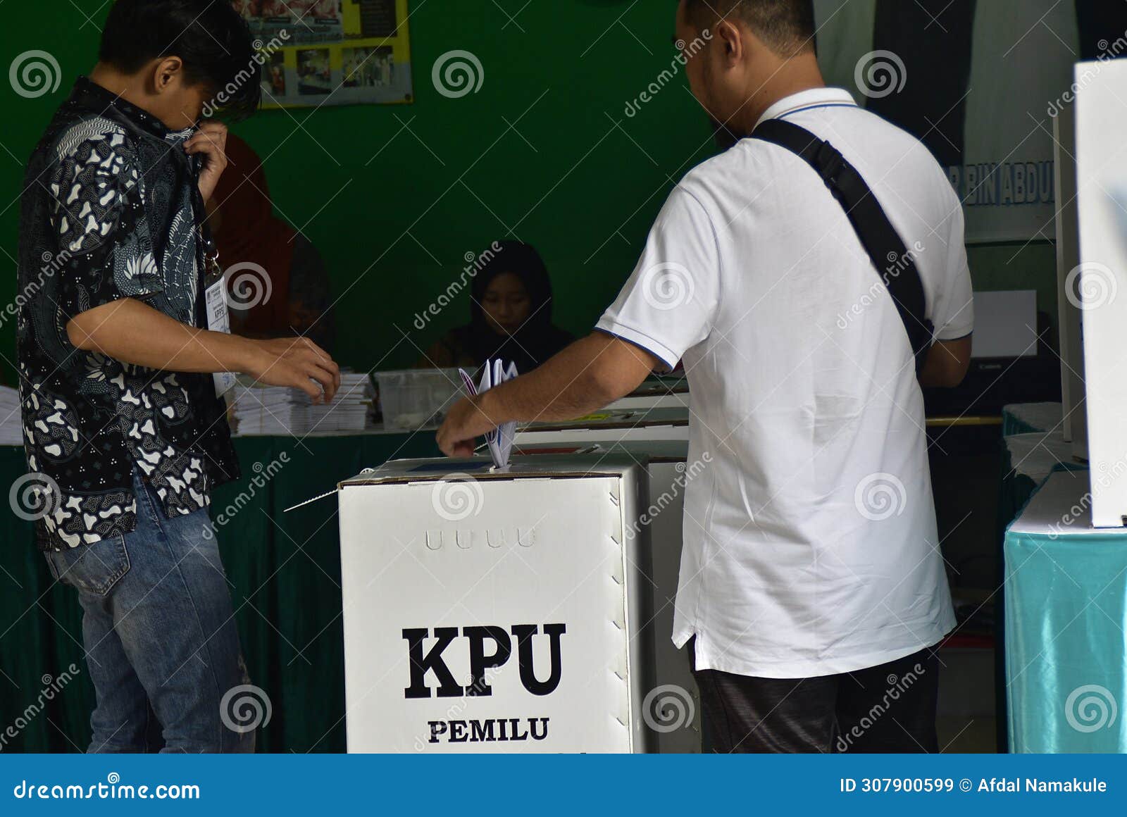 Voting Process at a Number of Polling Stations or TPS in Jakarta in the ...