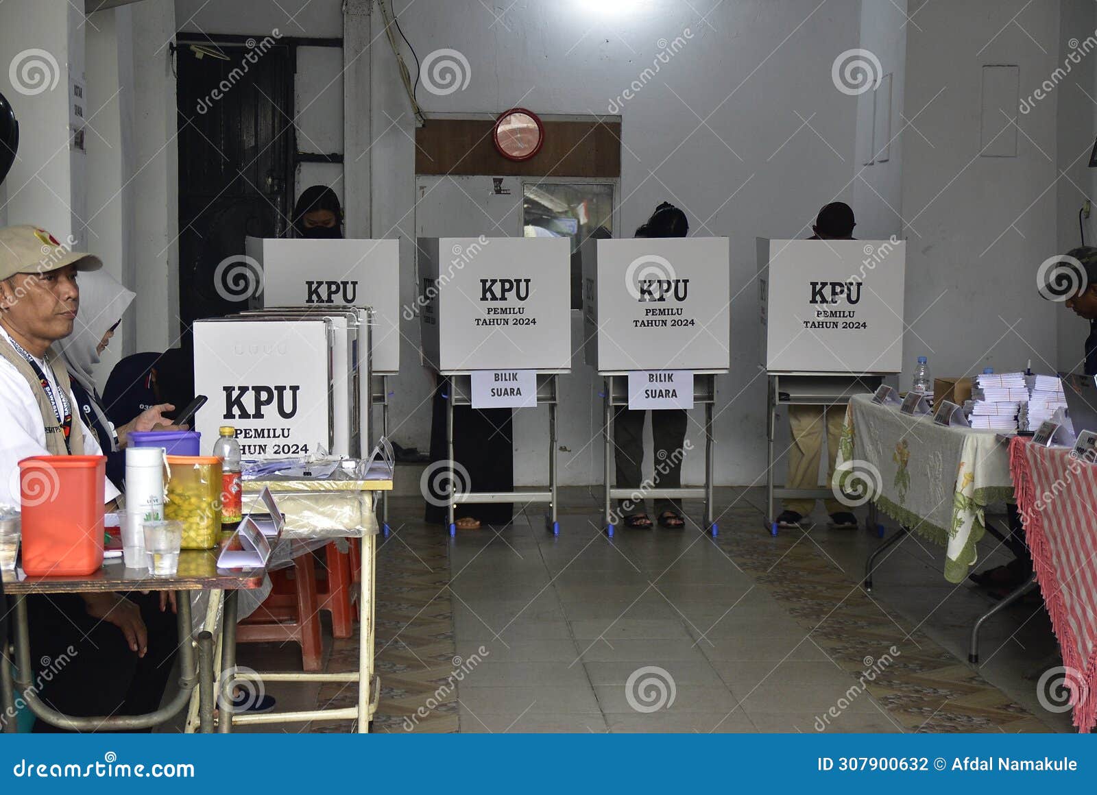 Voting Process at a Number of Polling Stations or TPS in Jakarta in the ...