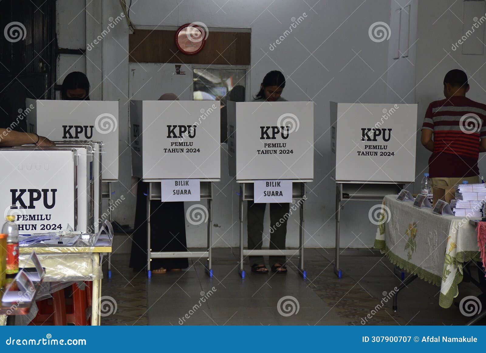 Voting Process at a Number of Polling Stations or TPS in Jakarta in the ...