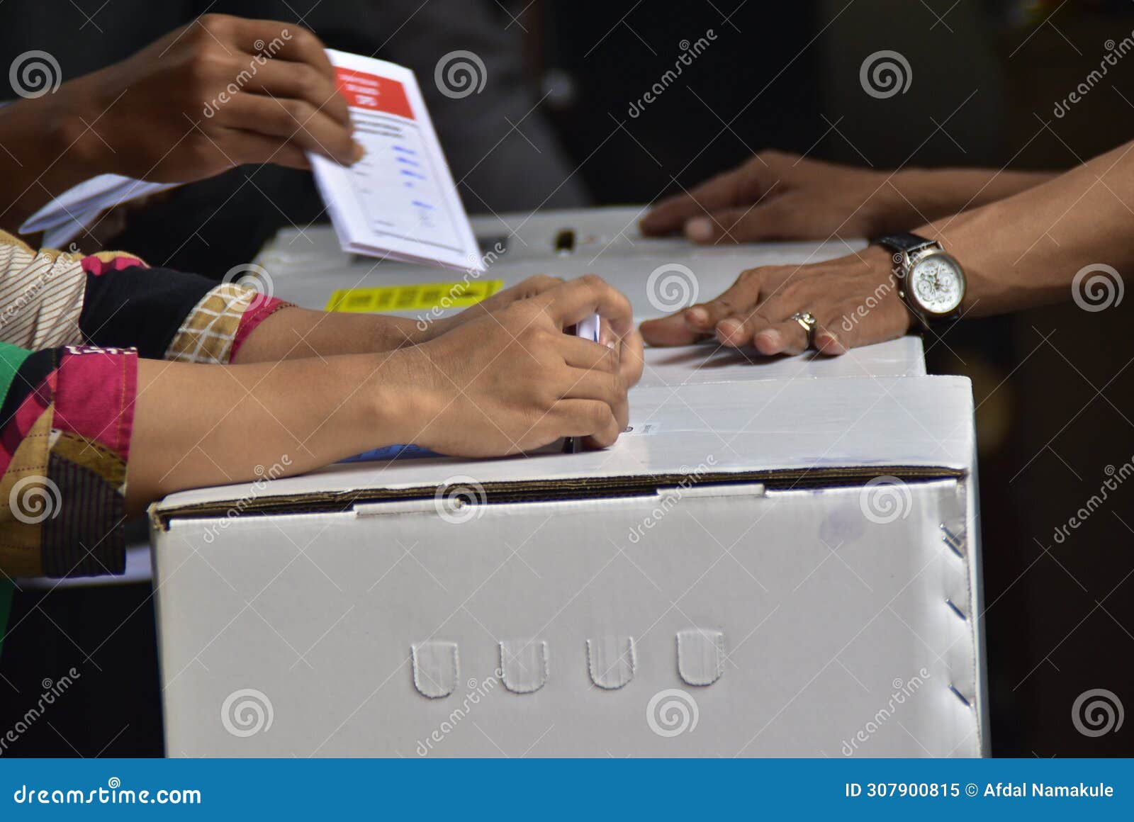 Voting Process at a Number of Polling Stations or TPS in Jakarta in the ...