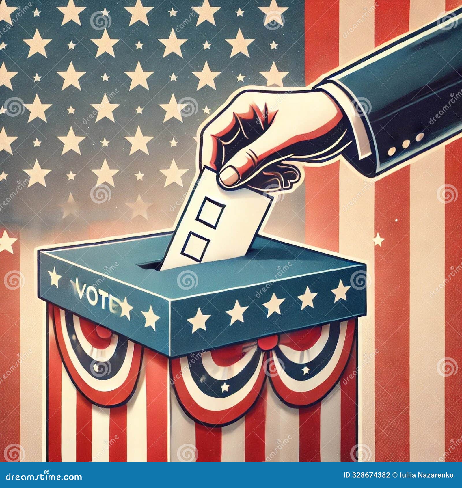 Voting Process in US Elections. AI Generated Stock Photo - Image of ...
