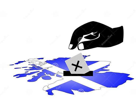 Voting in Scottish Election Stock Illustration - Illustration of ...