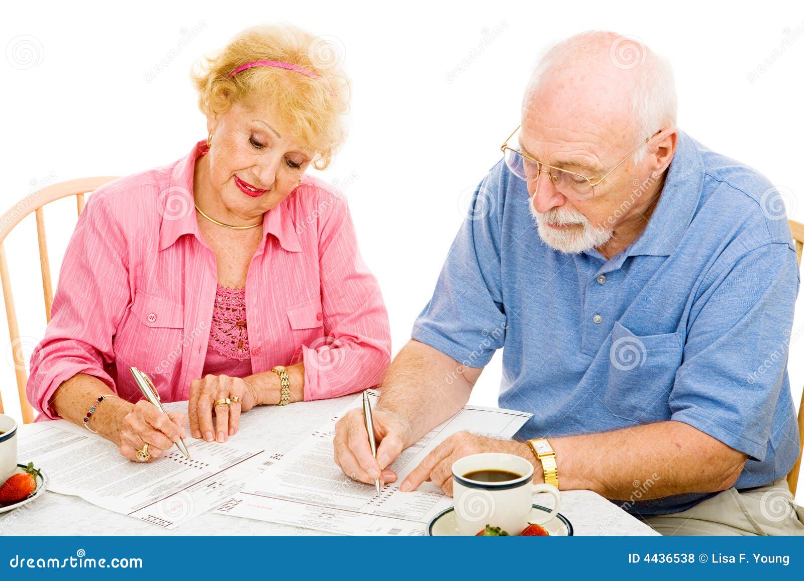 Voting - Seniors Mark Ballots Stock Photo - Image of ballot, male: 4436538