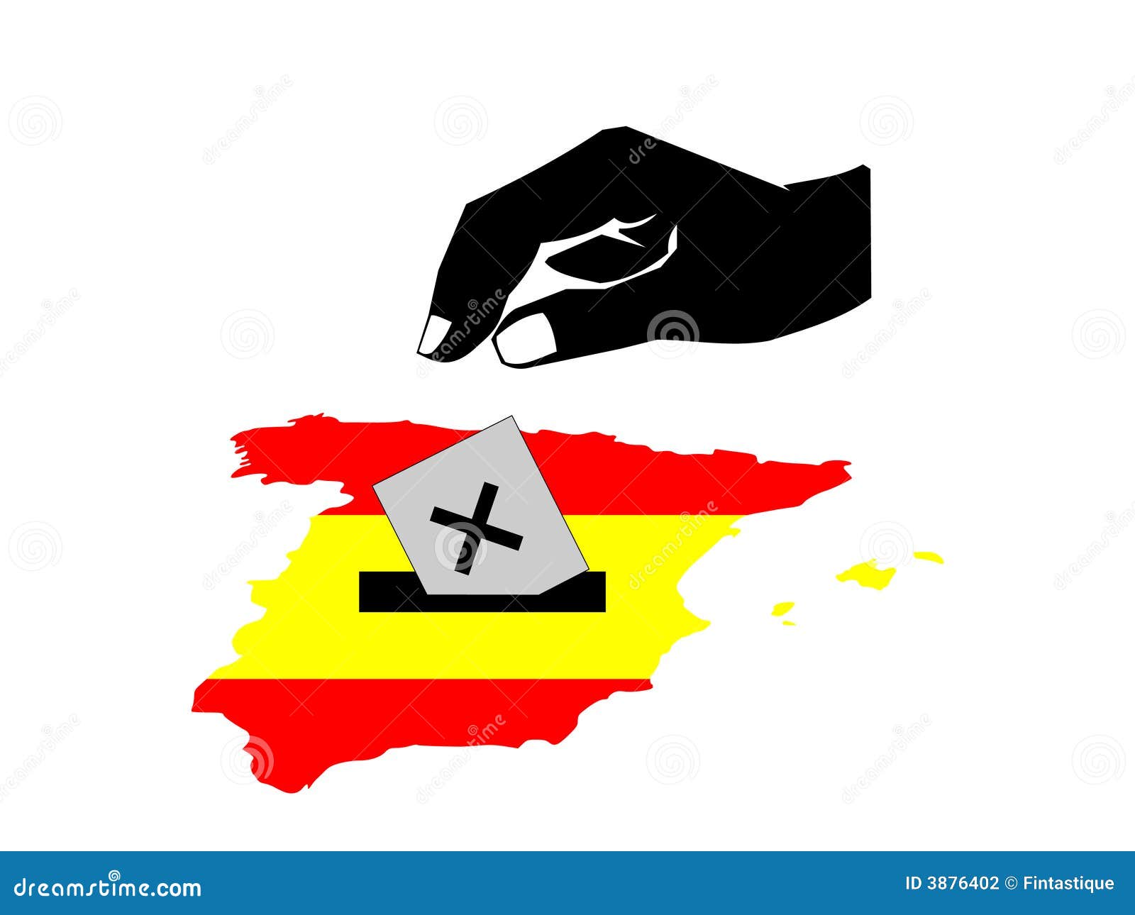 Voting in Spanish election stock vector. Illustration of selection ...