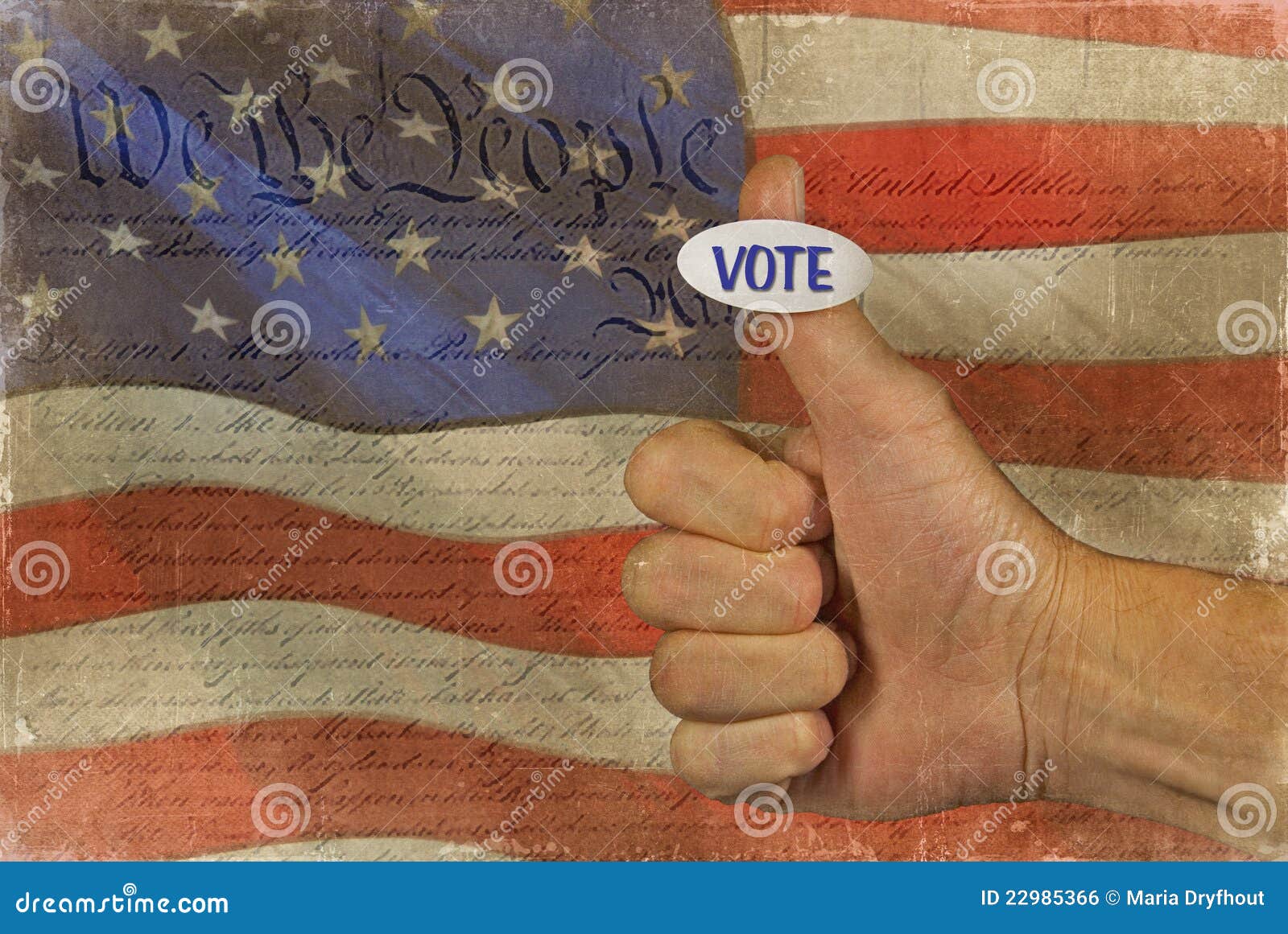 Voting sticker with flag stock illustration. Illustration of patriotic ...