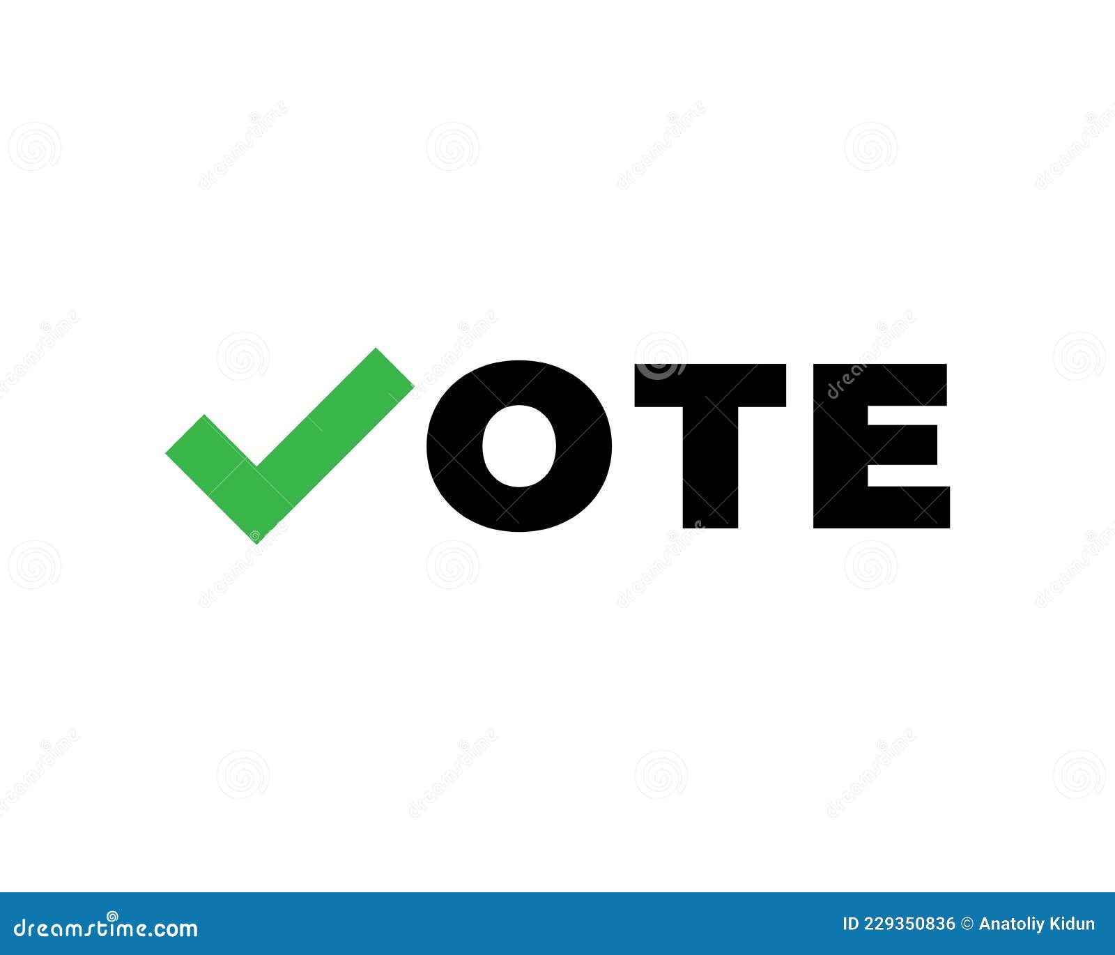 Voting Symbols Vector Design. Template Elections Icons. Check Marks ...
