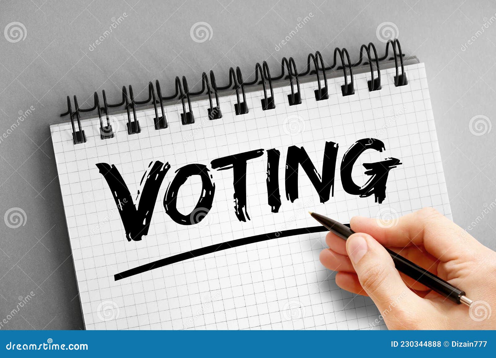 Voting Text on Notepad, Concept Background Stock Photo - Image of ...