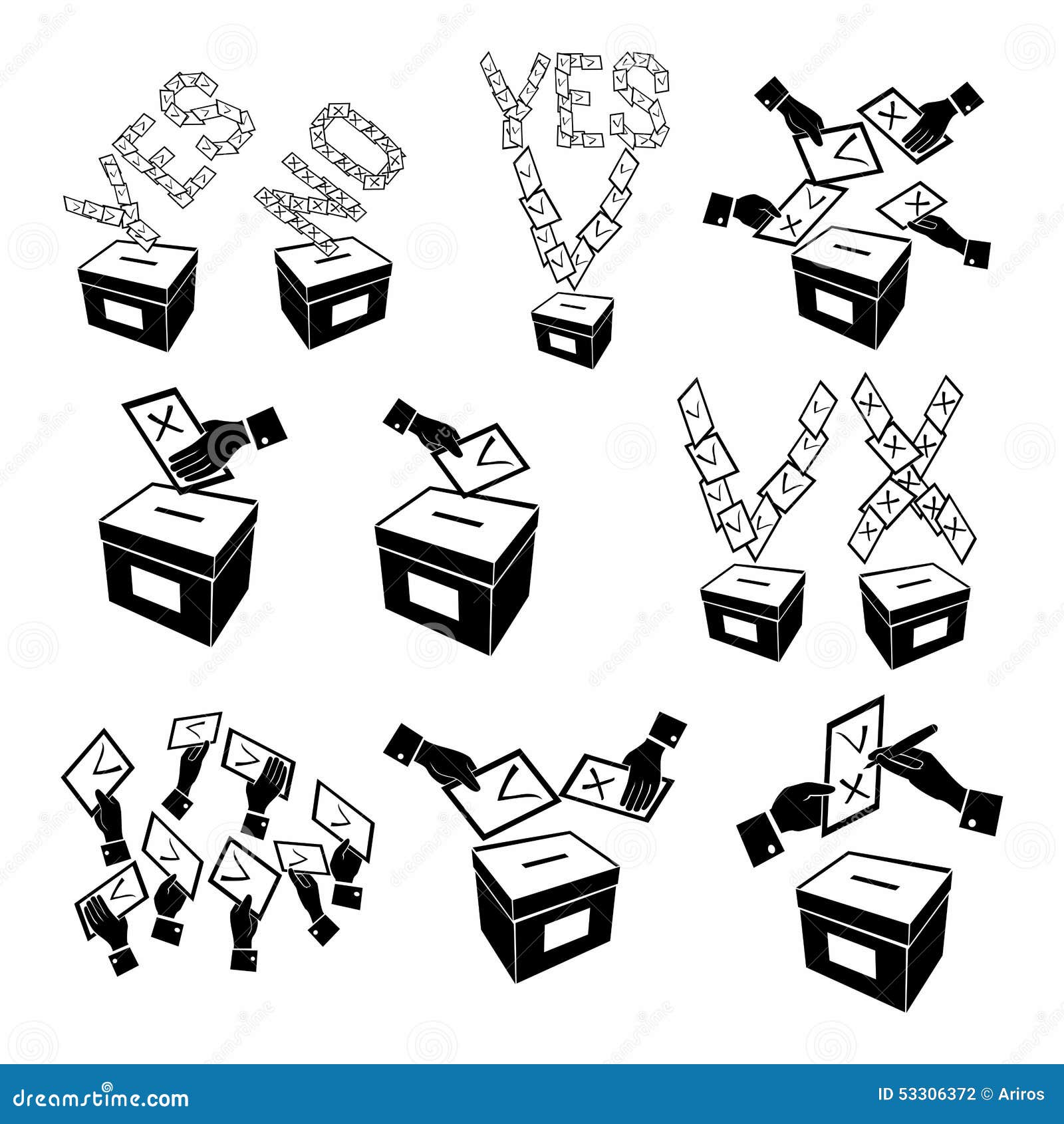 Voting or vote stock vector. Illustration of people, decision - 53306372
