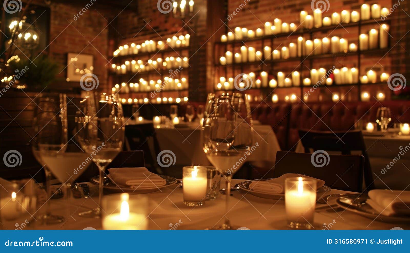 The Votive Candle Wall Serves As a Stunning Backdrop for the Romantic ...