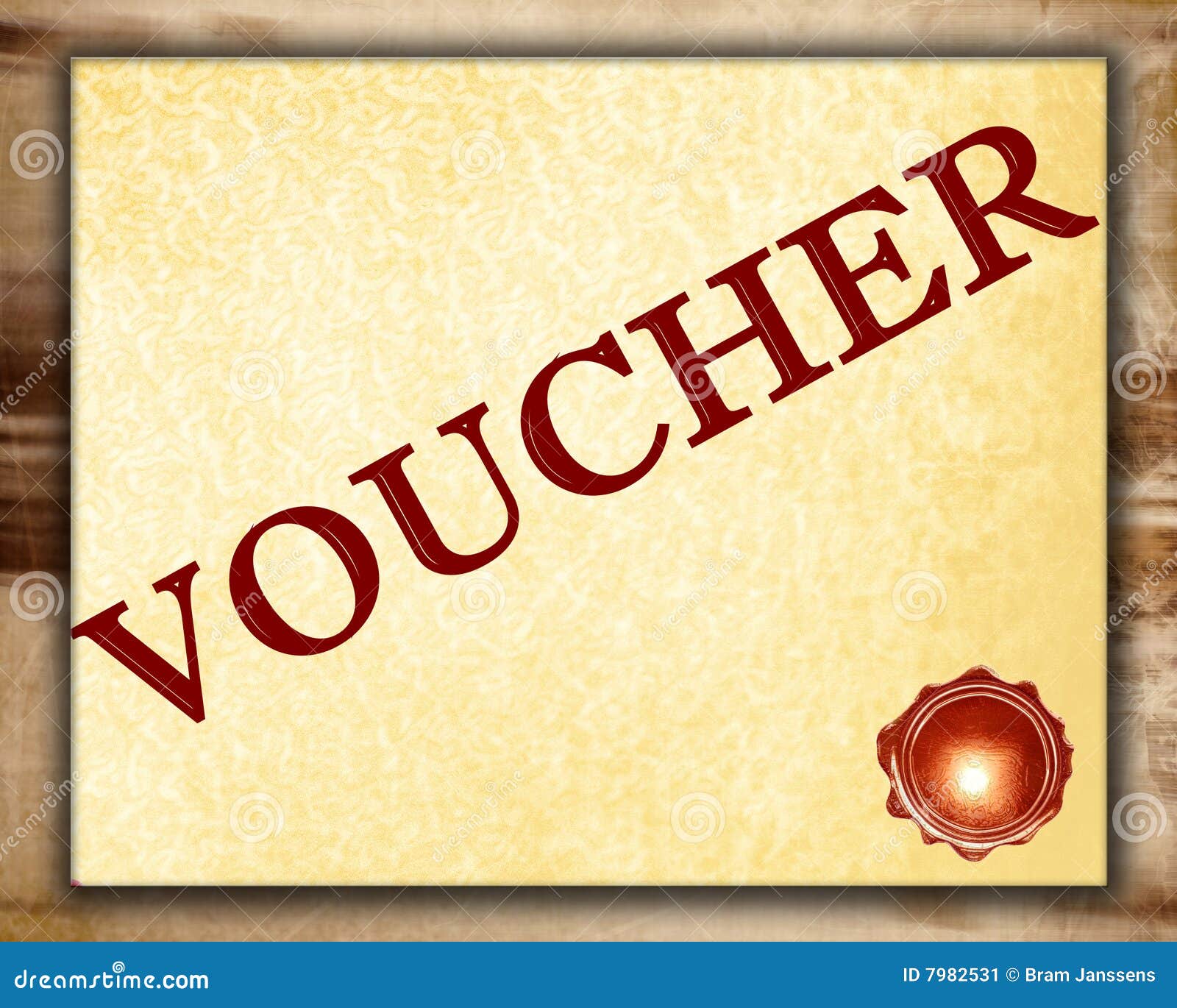 Voucher stock illustration. Illustration of certificate - 7982531