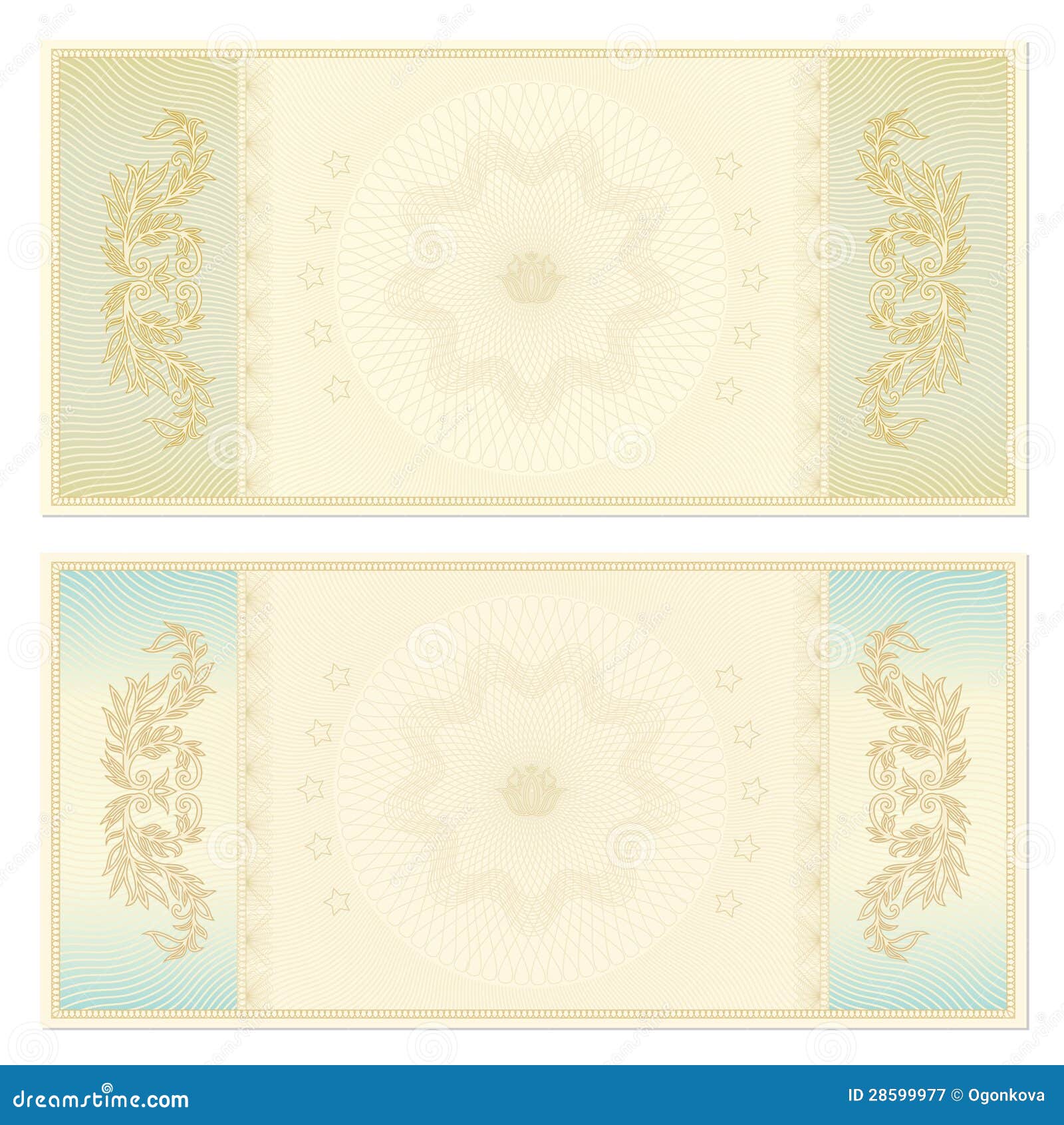 Voucher, Coupon Template With Border Cartoon Vector | CartoonDealer.com ...