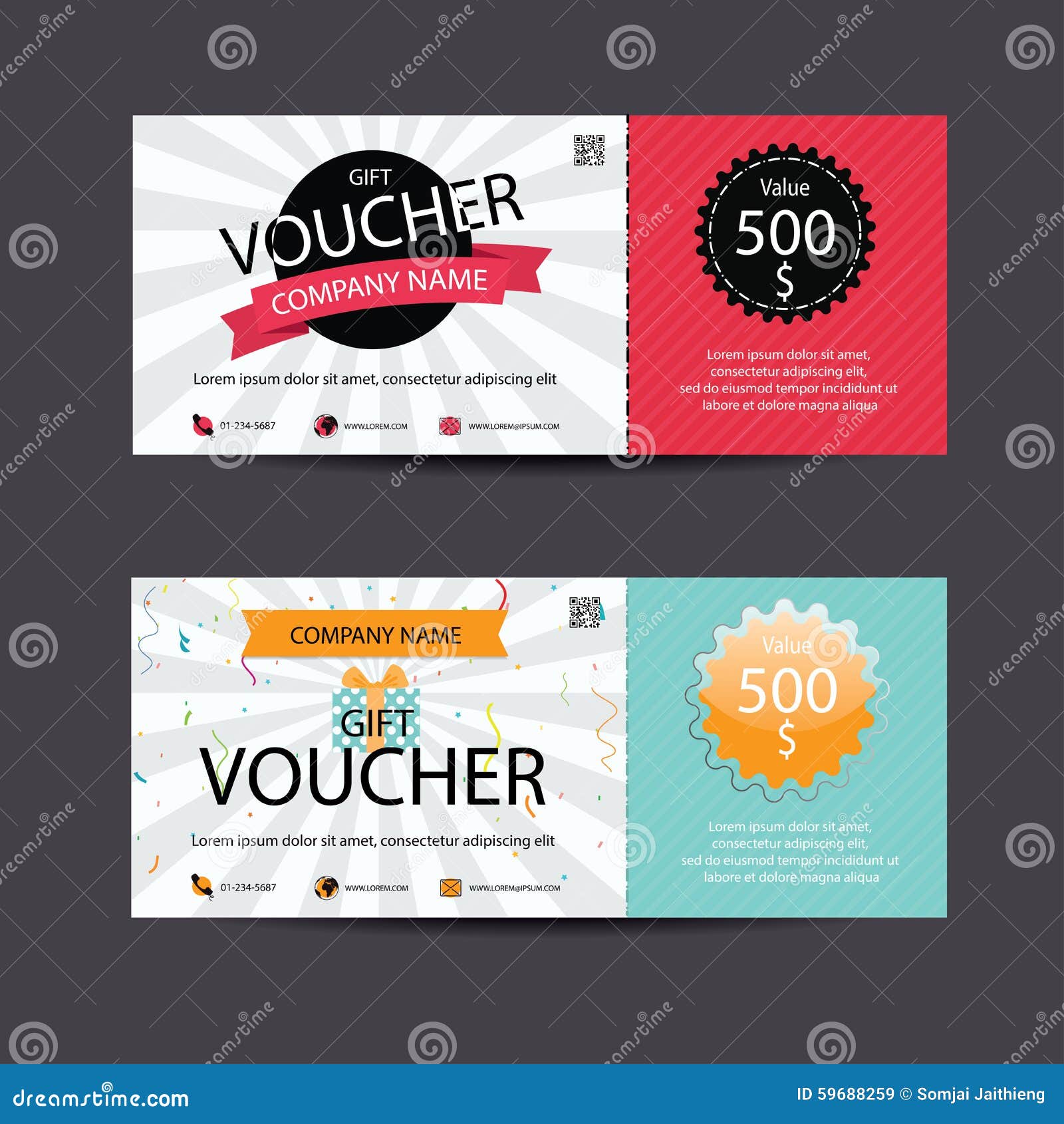 Voucher stock vector. Illustration of financial, layout - 59688259