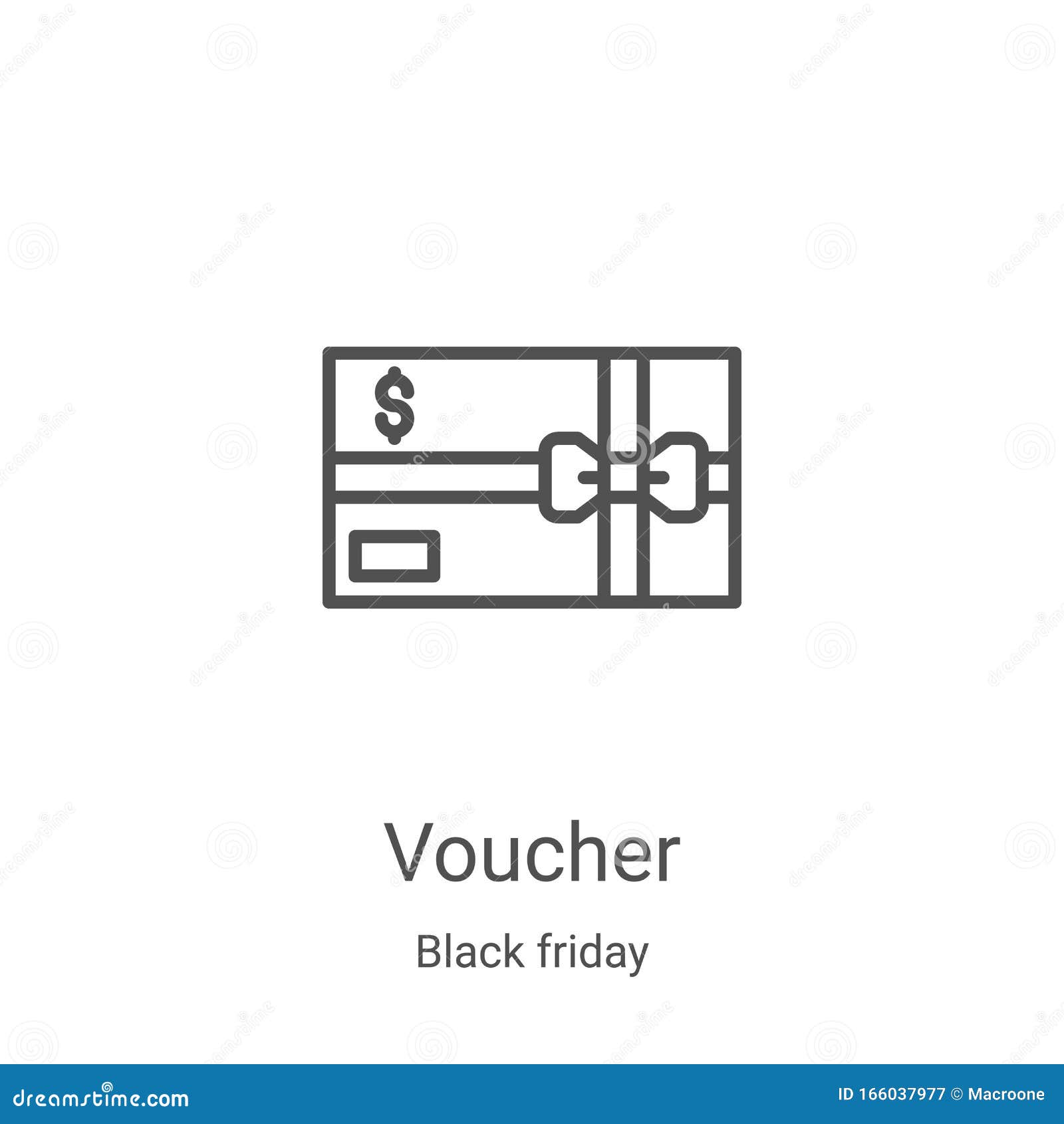 Voucher Icon Vector from Black Friday Collection. Thin Line Voucher ...