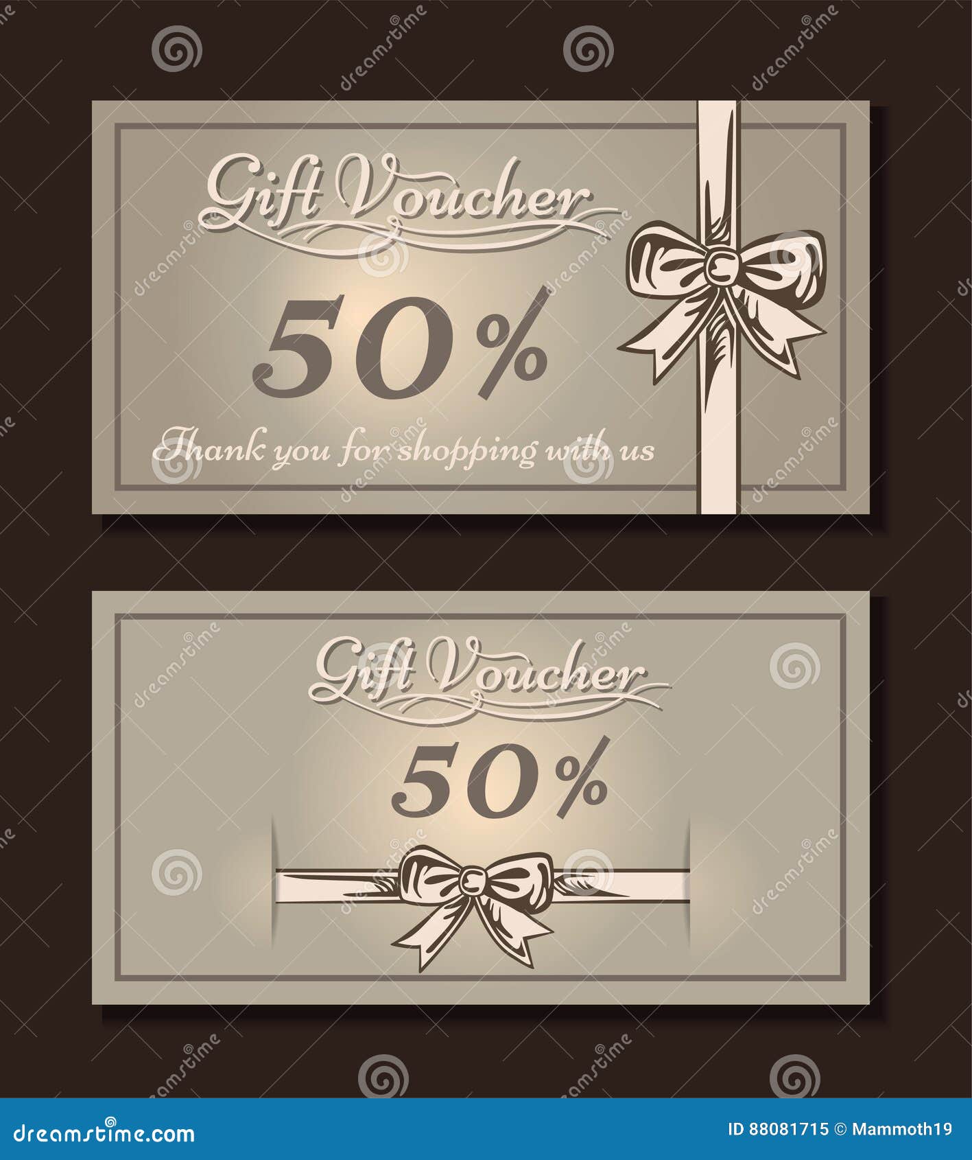 Voucher Template with Premium Vintage Pattern. Vector Format Eps 10 ...