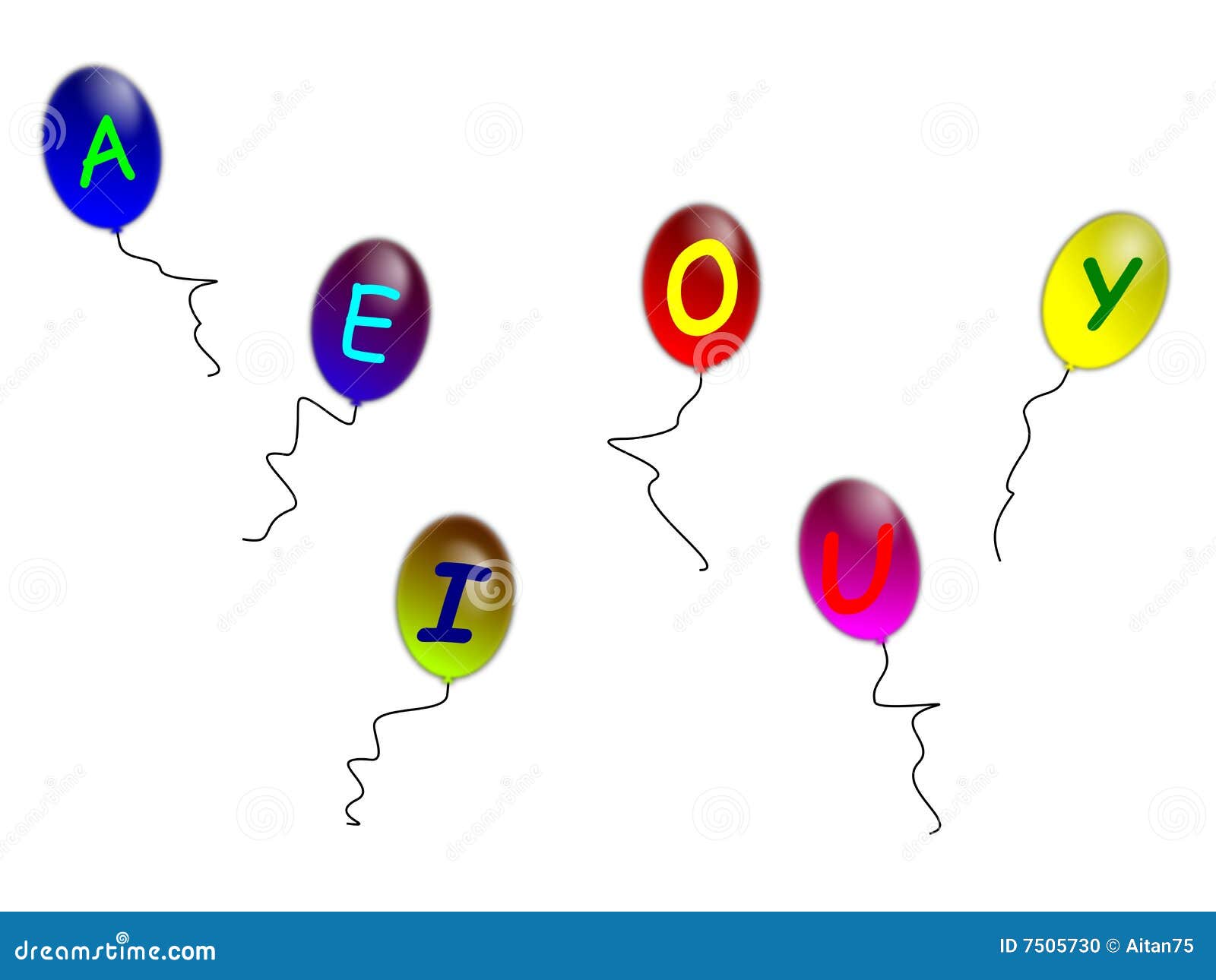 Vowels stock illustration. Illustration of light, word - 7505730