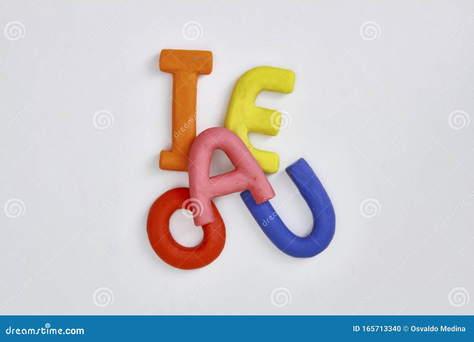 Vowels a E I O U Background White Stock Photo - Image of numeral, play ...