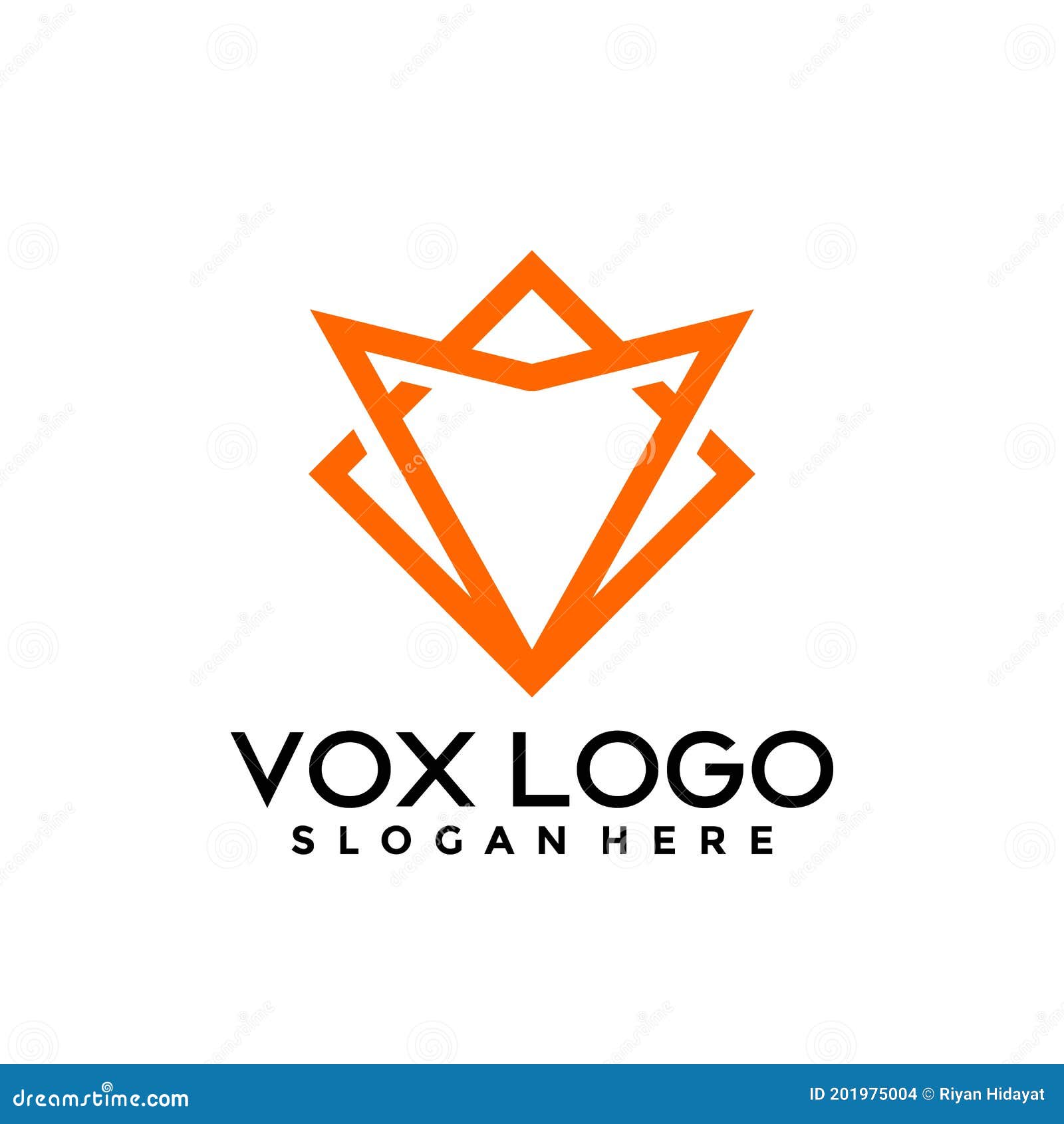 Vox Logo Design Vector Illustration Stock Vector - Illustration of ...