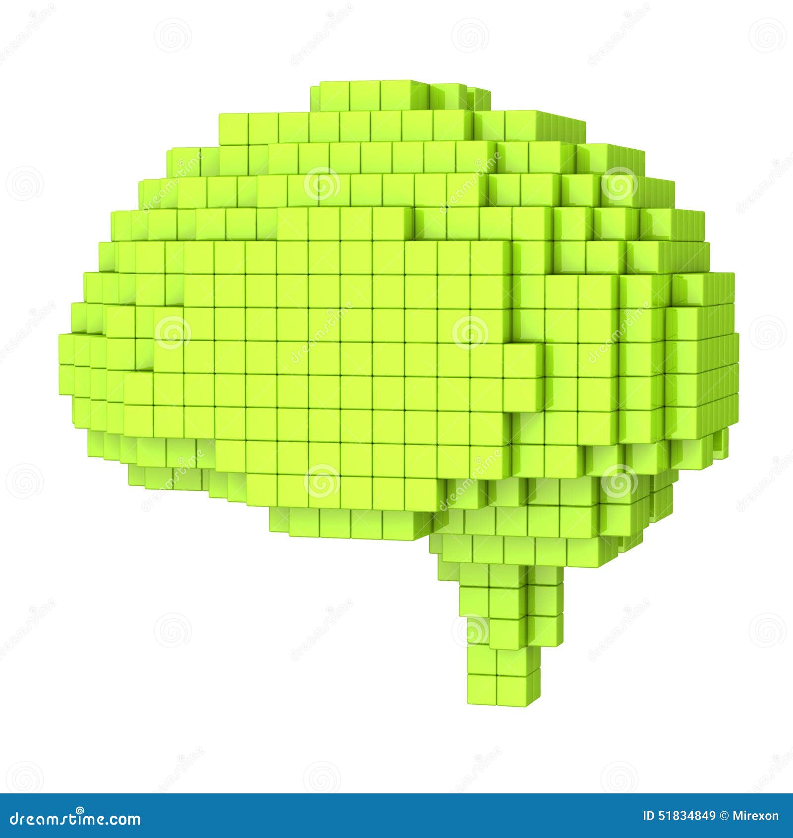 Voxel human brain stock illustration. Illustration of abstract - 51834849