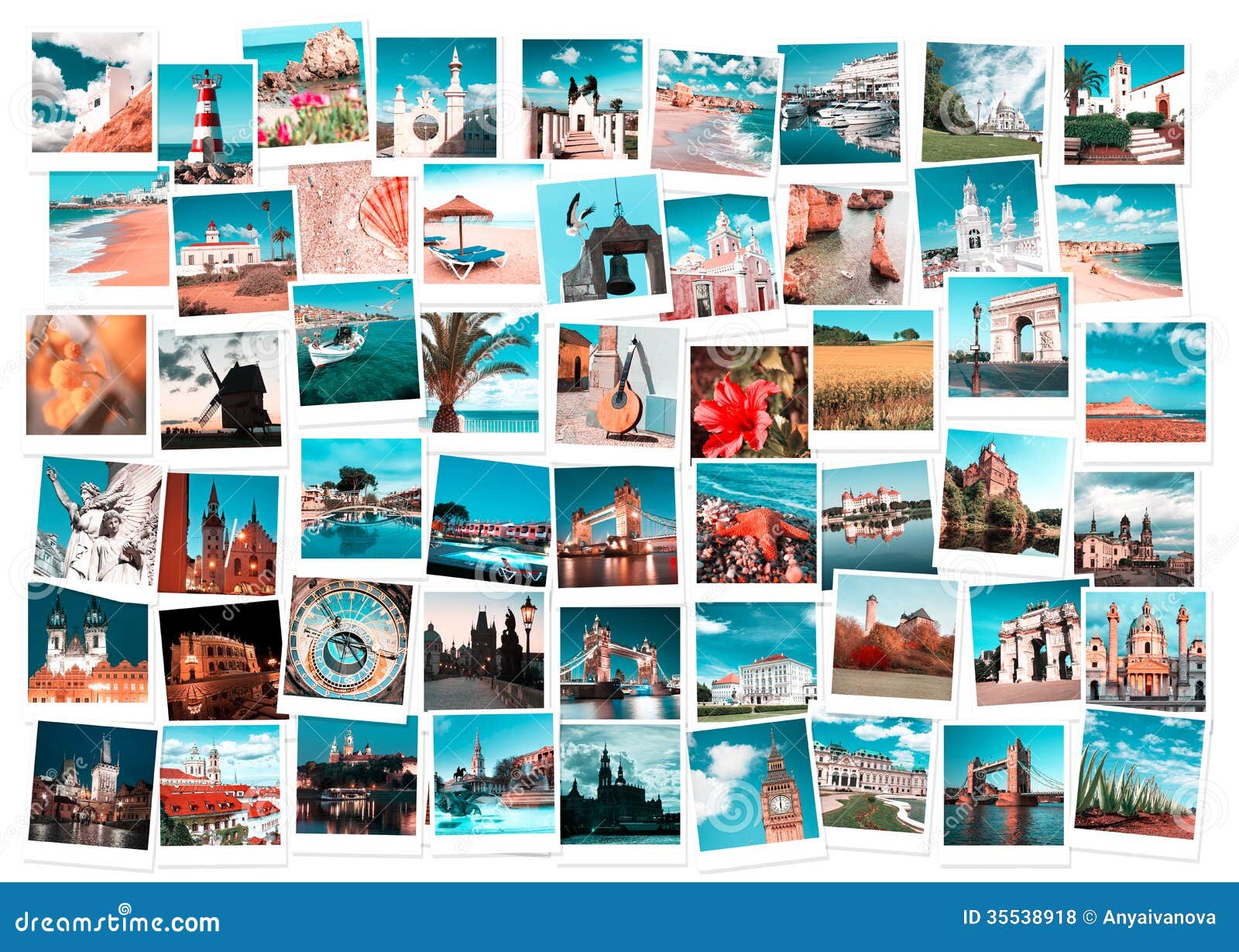 Voyage En Collage De L'Europe Photo stock - Image du soirée ...